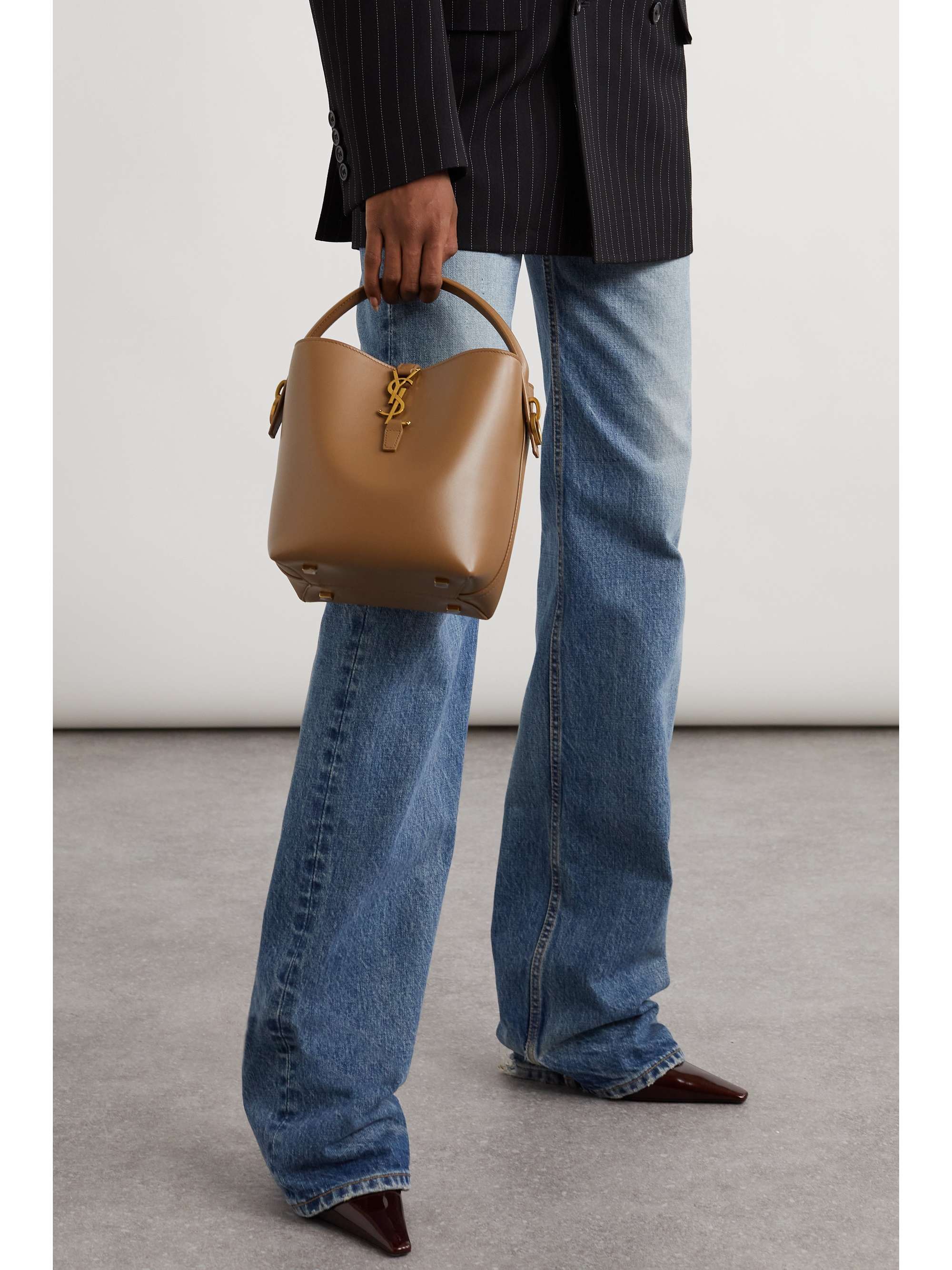 SAINT LAURENT Le 37 small leather bucket bag | NET-A-PORTER