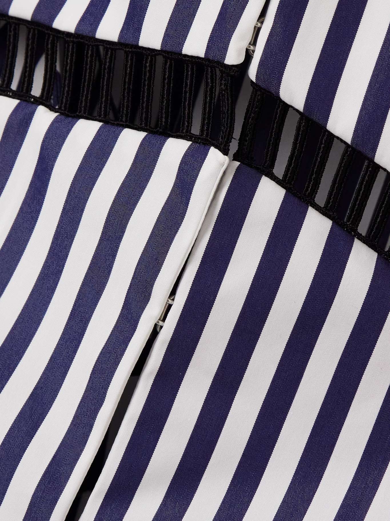 Striped layered embroidered cotton-blend shirt | NET-A-PORTER