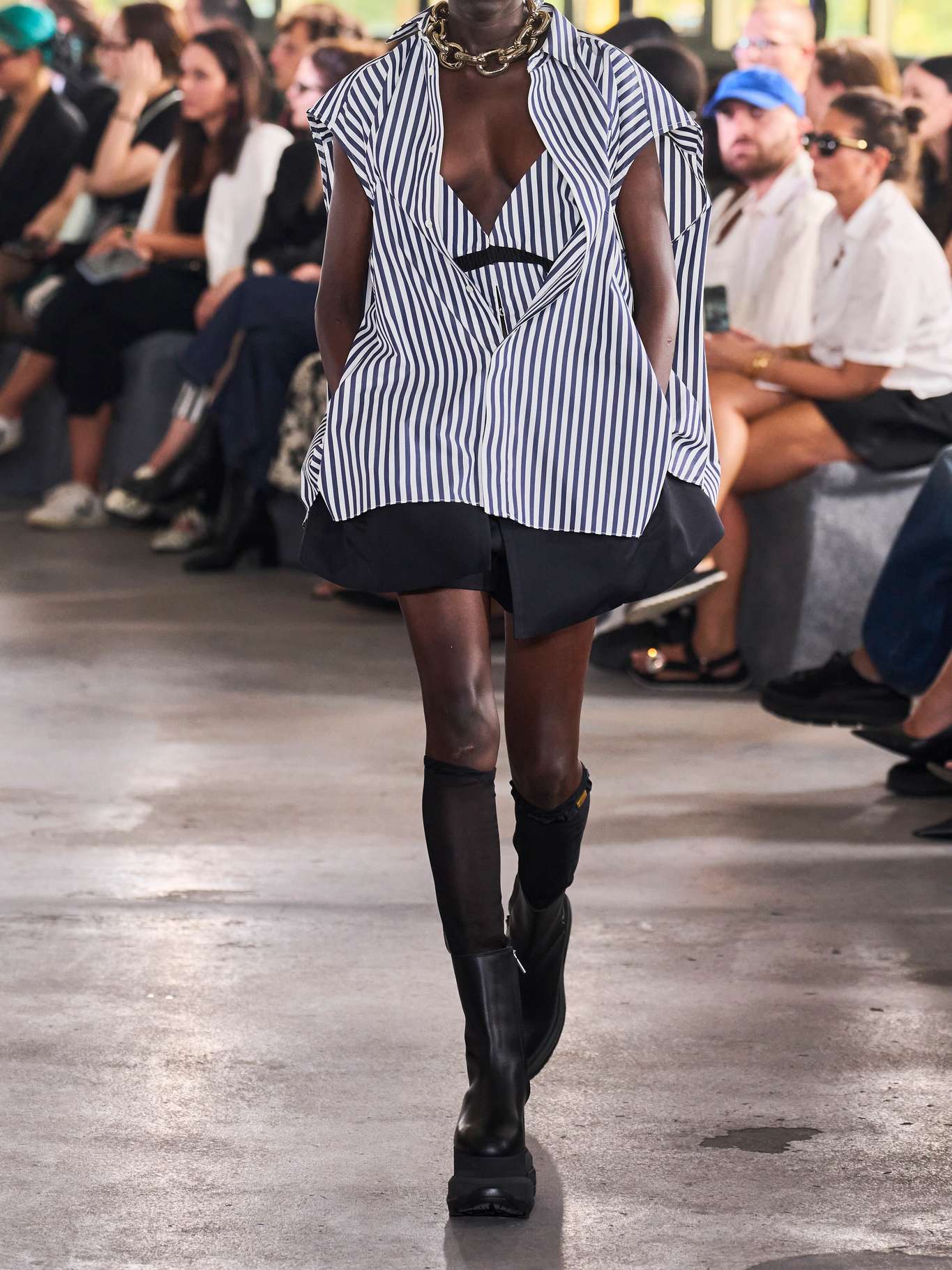 Striped layered embroidered cotton-blend shirt | NET-A-PORTER