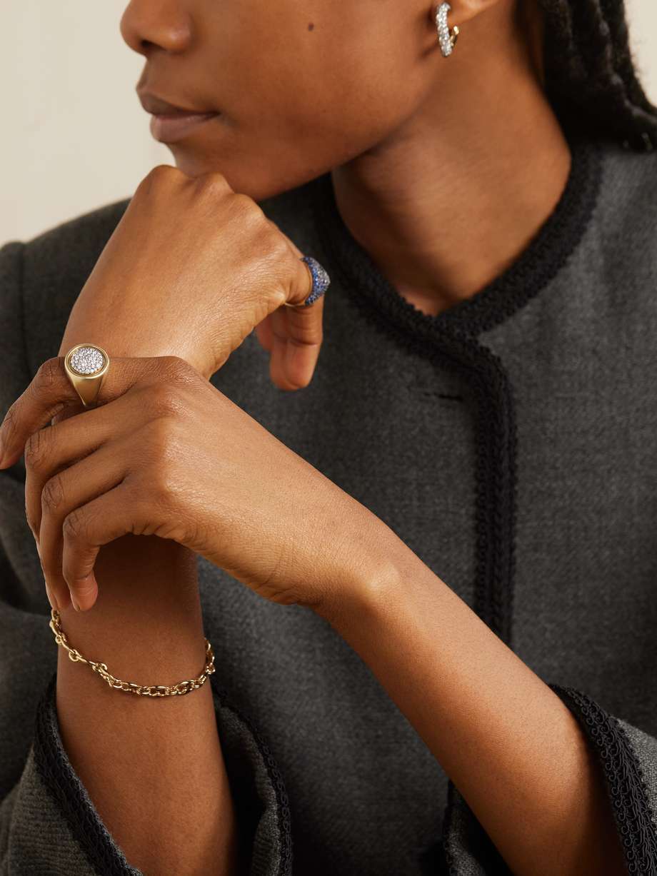 LUCY DELIUS Rhodium-plated 14-karat recycled gold diamond ring | NET-A ...