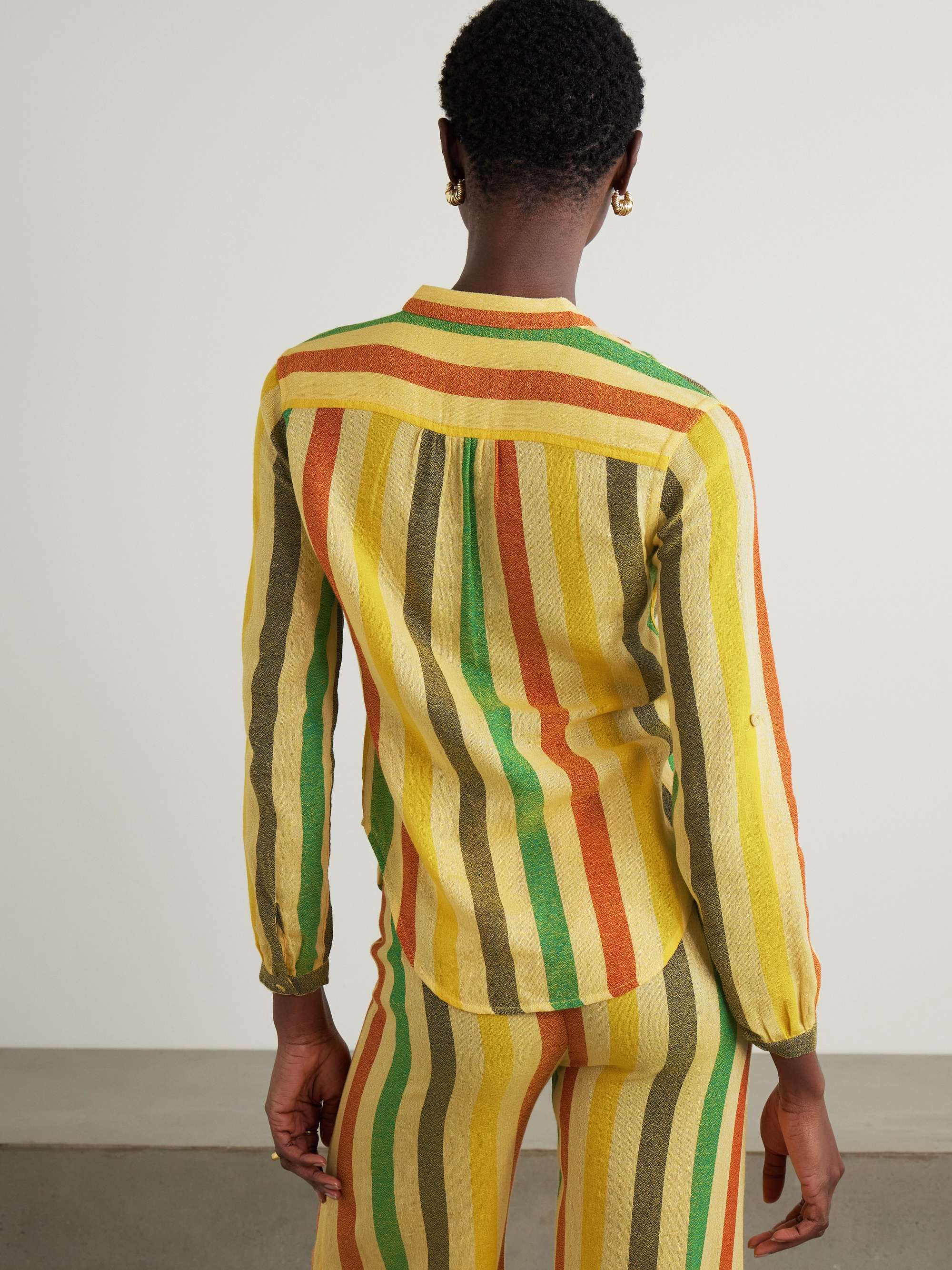 SUZIE KONDI Koubi striped cotton-gauze shirt | NET-A-PORTER