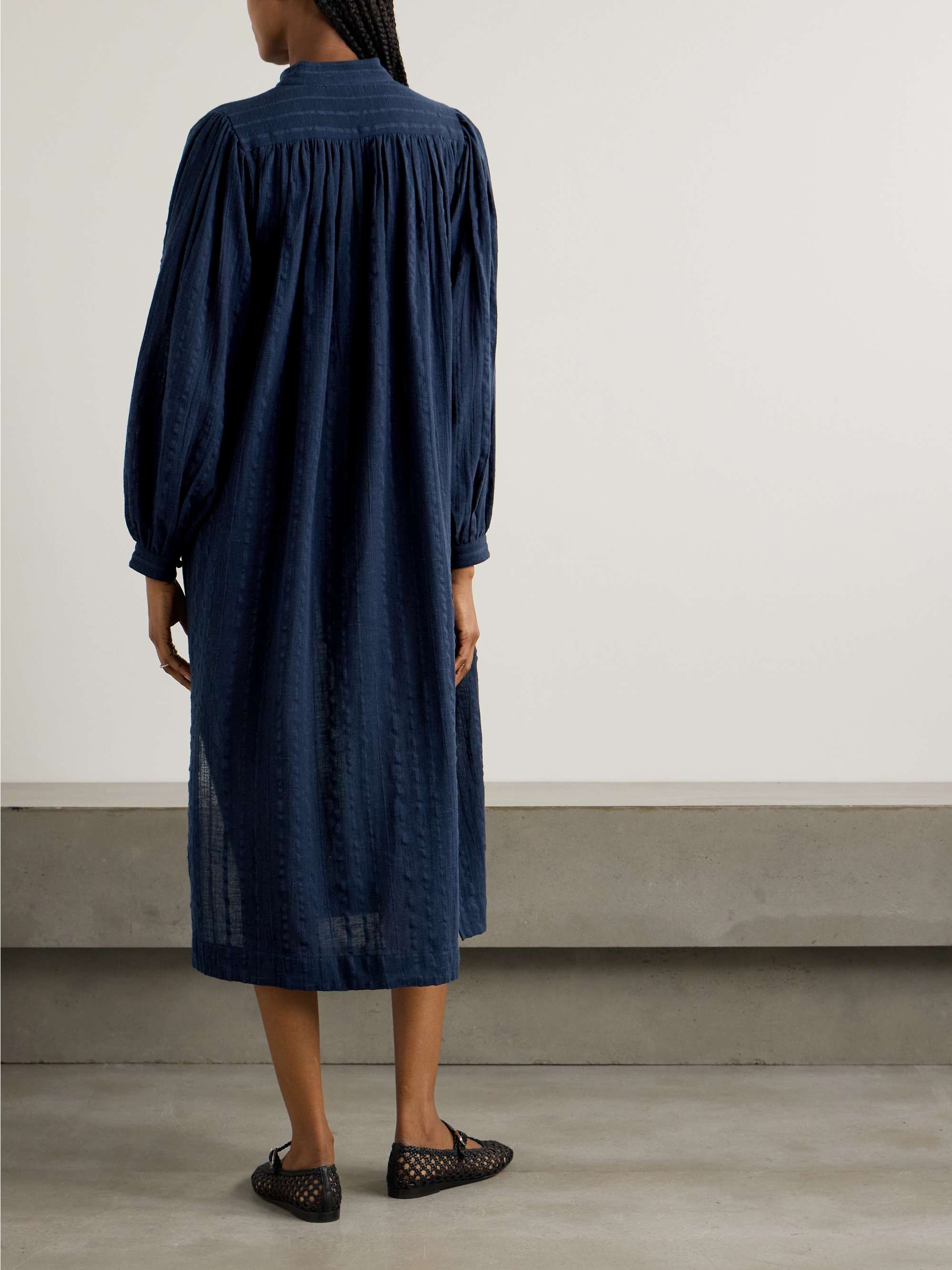 SUZIE KONDI Luleta Poet striped cotton-gauze midi dress | NET-A-PORTER