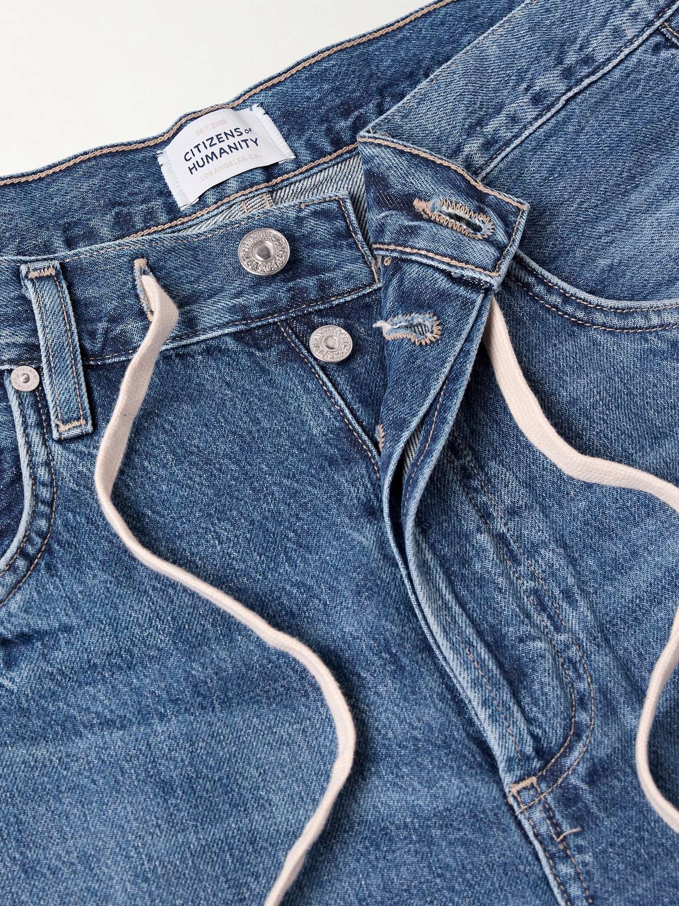 CITIZENS OF HUMANITY Brynn Drawstring mid-rise wide-leg jeans | NET-A ...