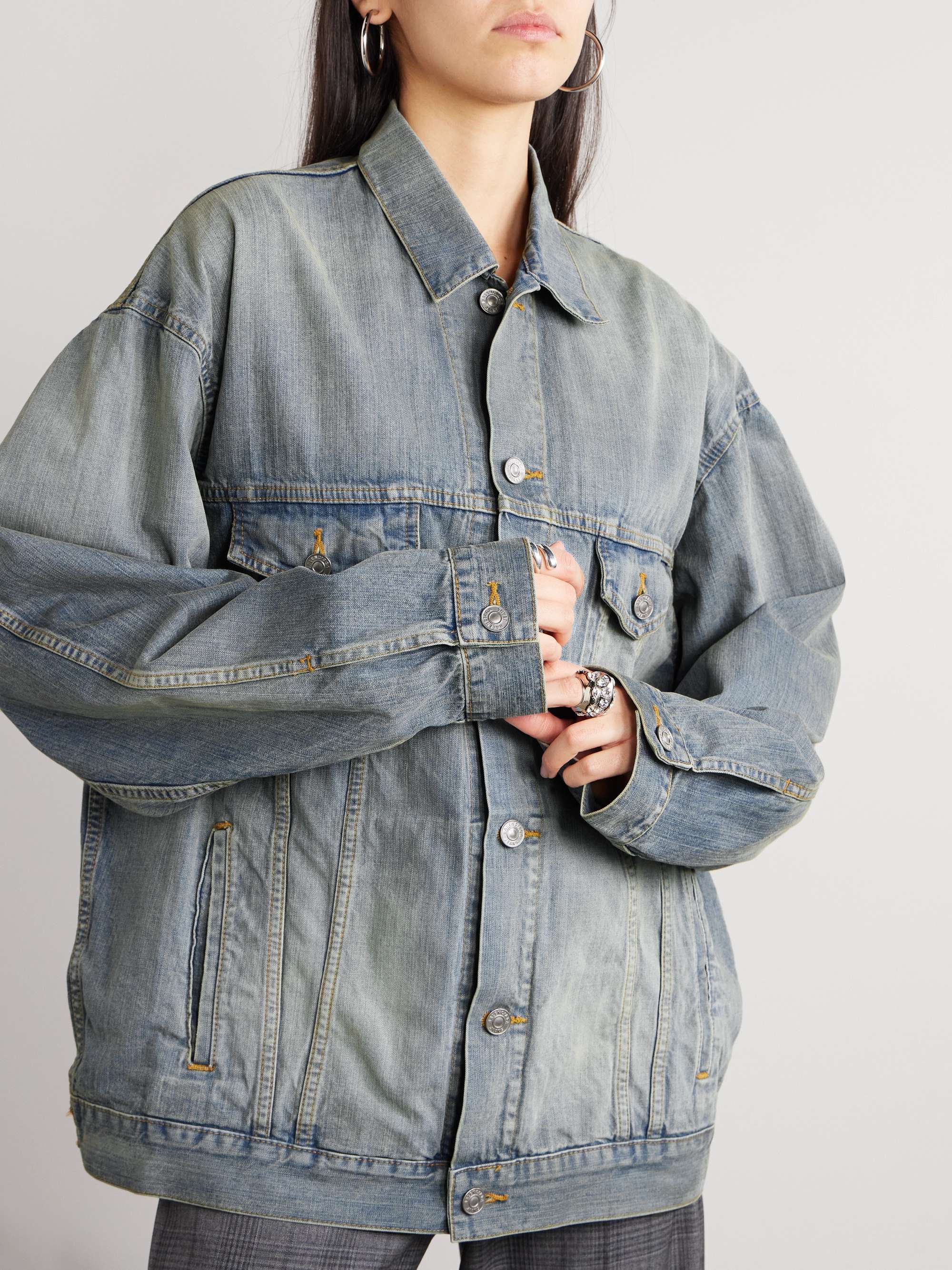 BALENCIAGA Oversized denim jacket | NET-A-PORTER