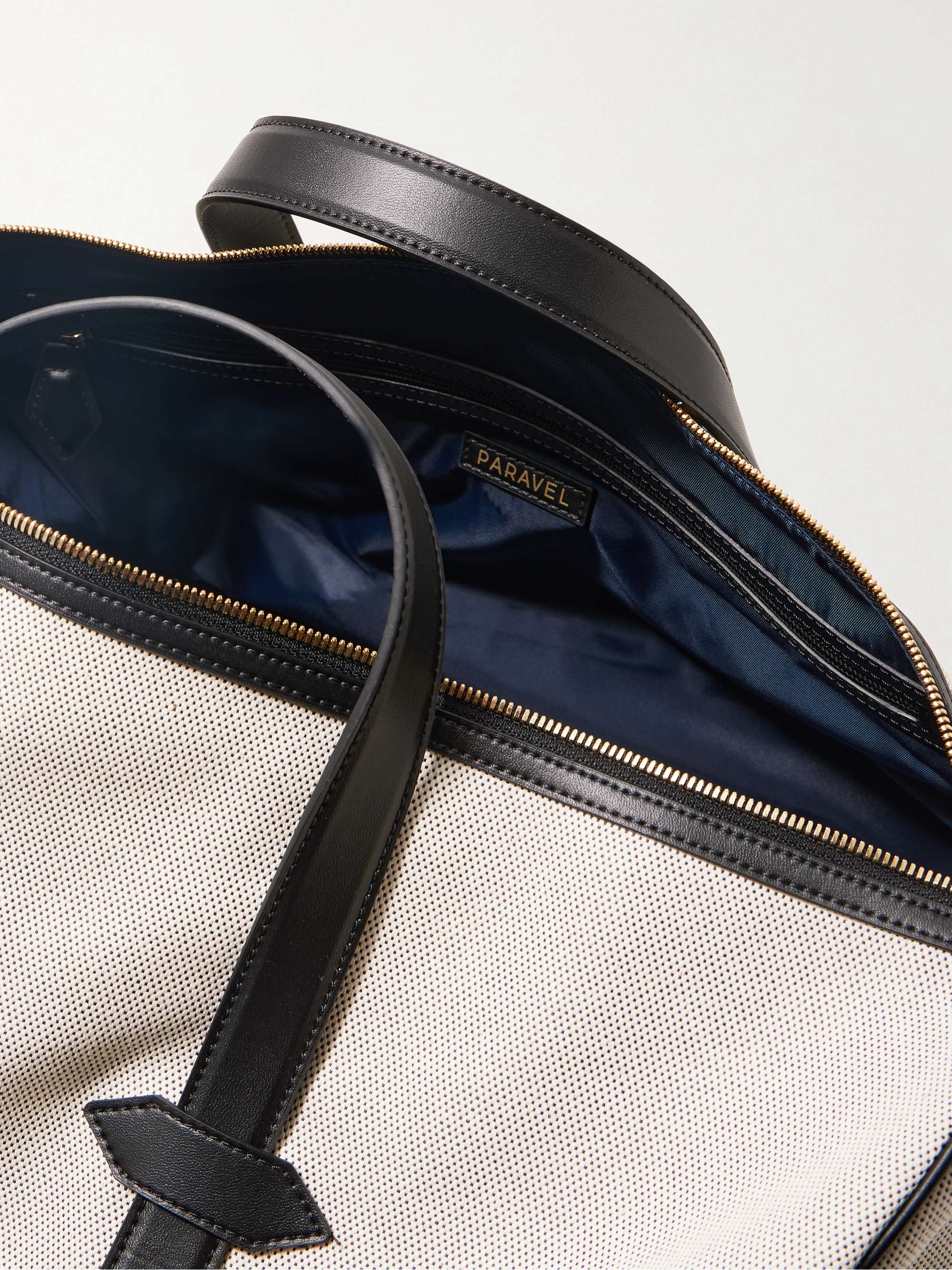 PARAVEL Main Line vegan leather-trimmed canvas duffel bag | NET-A-PORTER