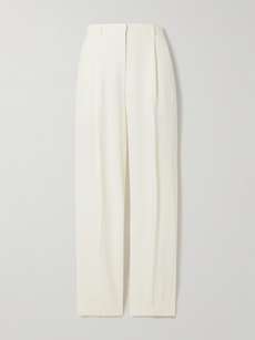 THE ROW Tor pleated crepe wide-leg pants | NET-A-PORTER