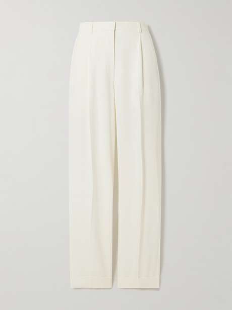 THE ROW Tor pleated crepe wide-leg pants | NET-A-PORTER