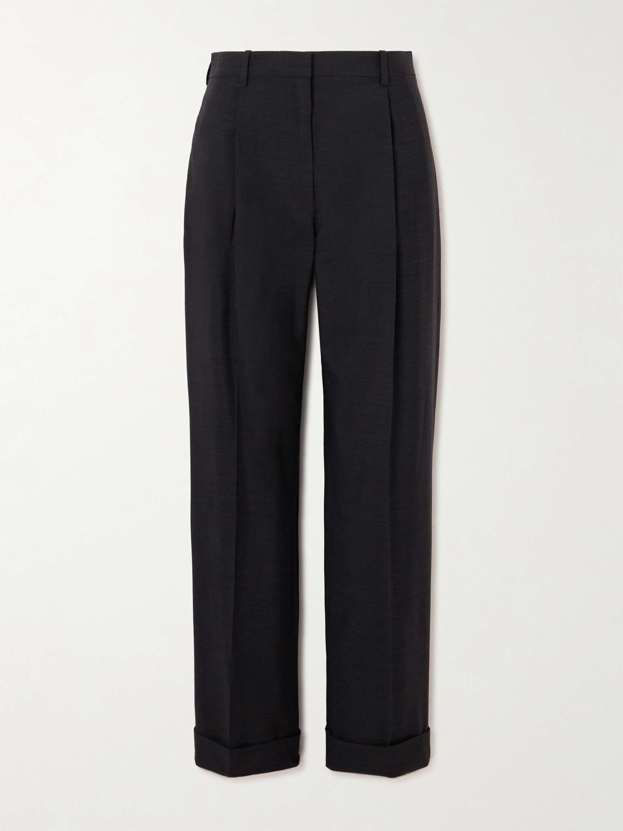 THE ROW Tor pleated grain de poudre wool pants | NET-A-PORTER