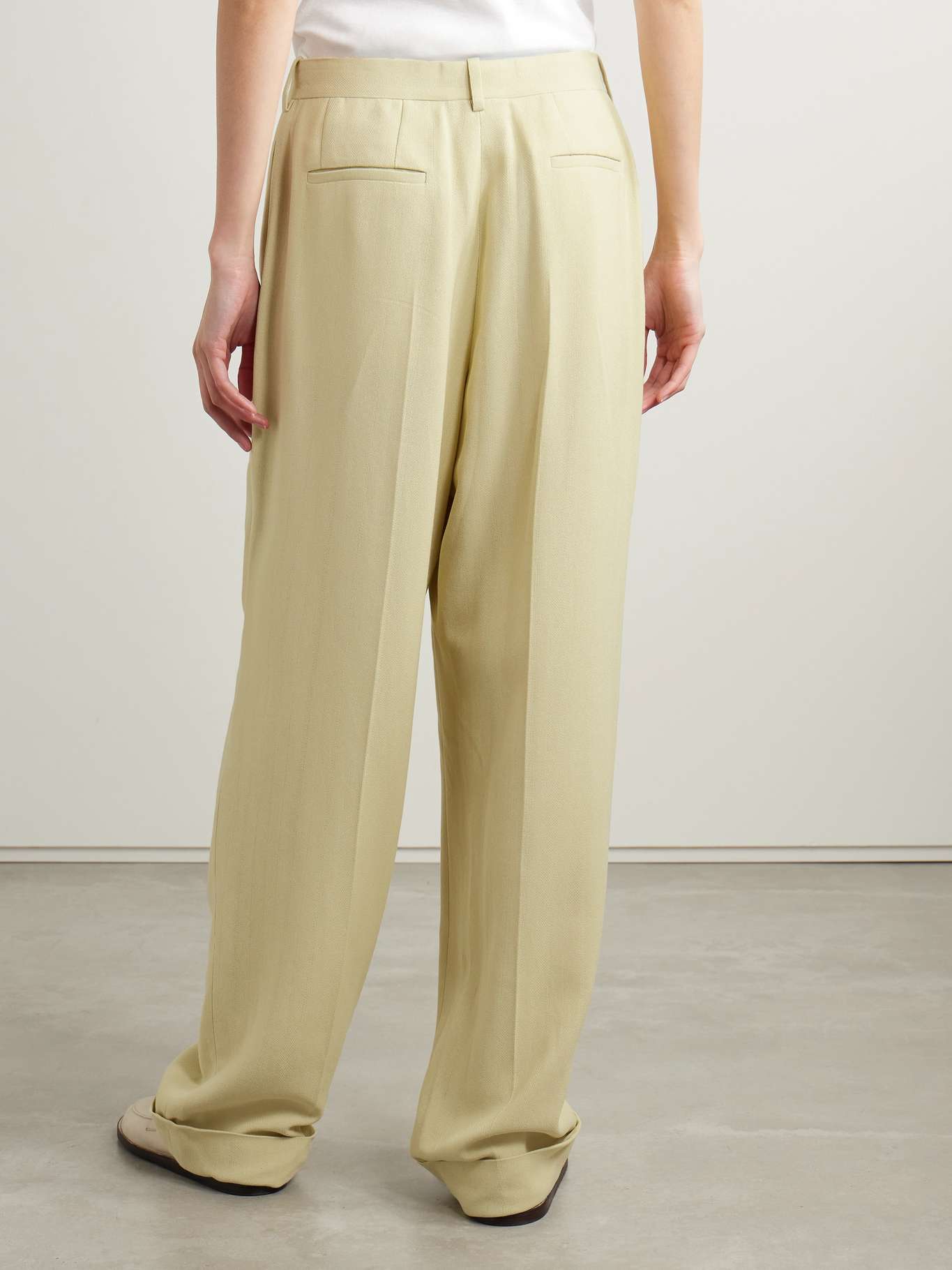 THE ROW Tor pleated woven wide-leg pants | NET-A-PORTER