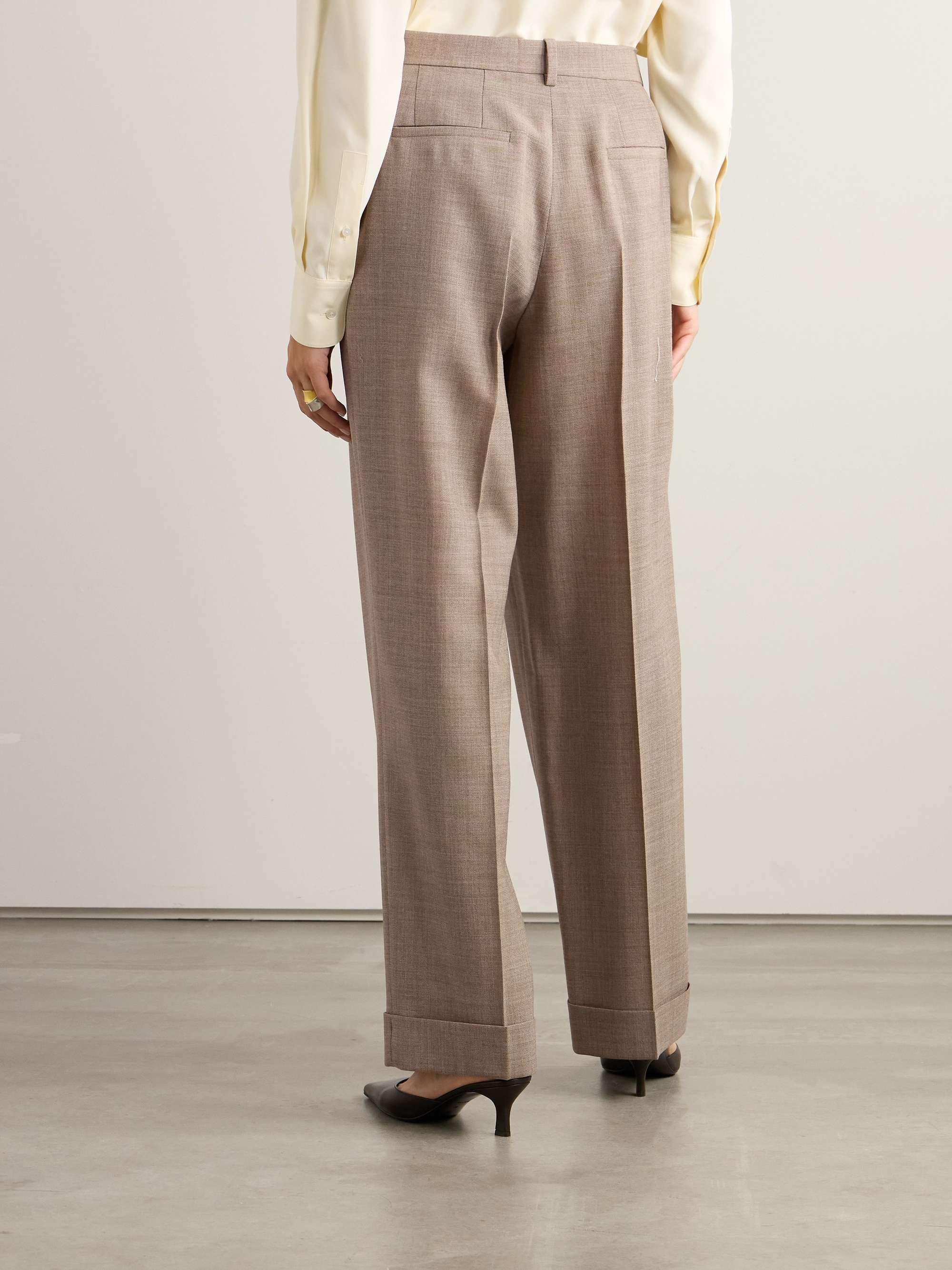 THE ROW Tor pleated grain de poudre wool pants | NET-A-PORTER