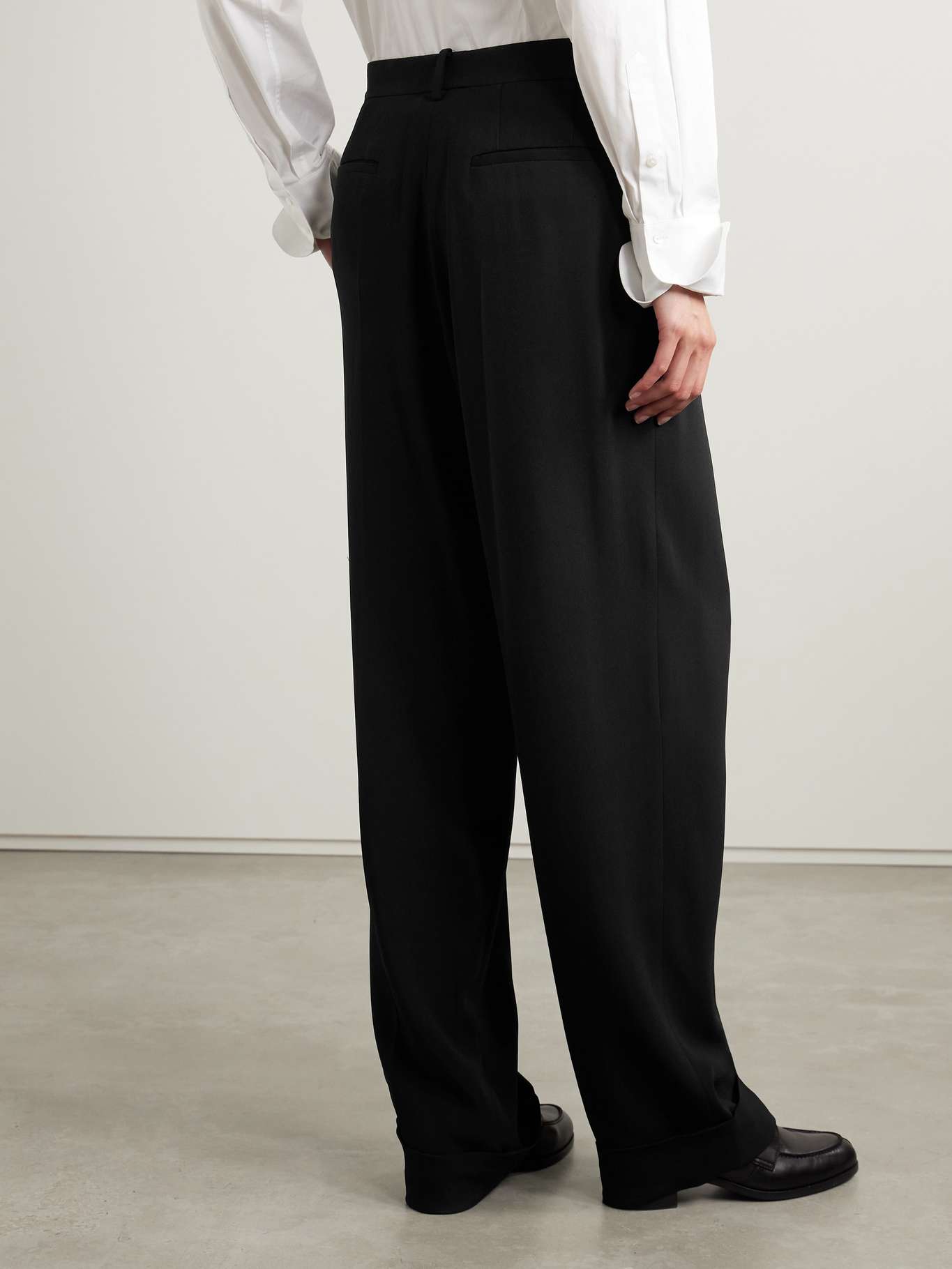 THE ROW Tor pleated cady wide-leg pants | NET-A-PORTER