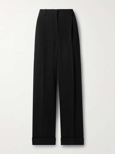 THE ROW Tor pleated cady wide-leg pants | NET-A-PORTER