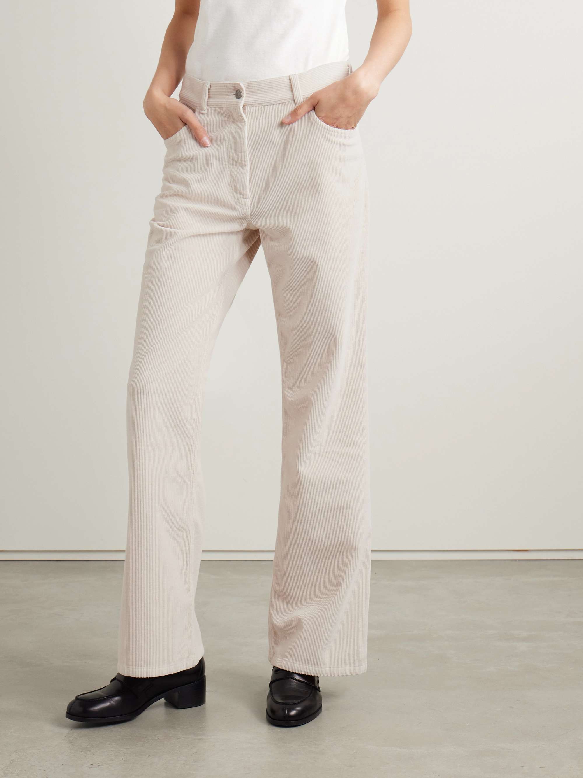 THE ROW Dan cotton-corduroy mid-rise wide-leg pants | NET-A-PORTER
