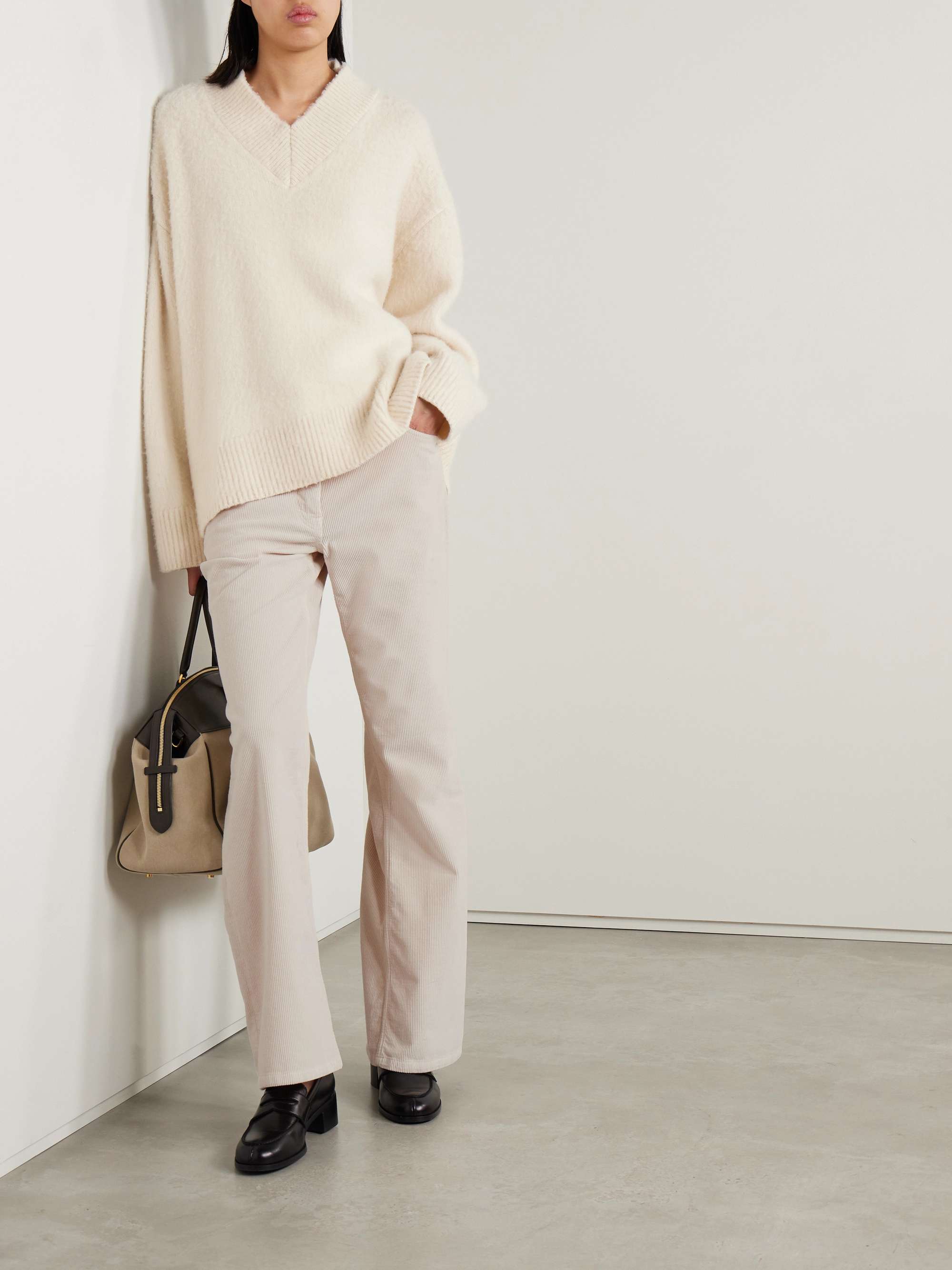 THE ROW Dan cotton-corduroy mid-rise wide-leg pants | NET-A-PORTER