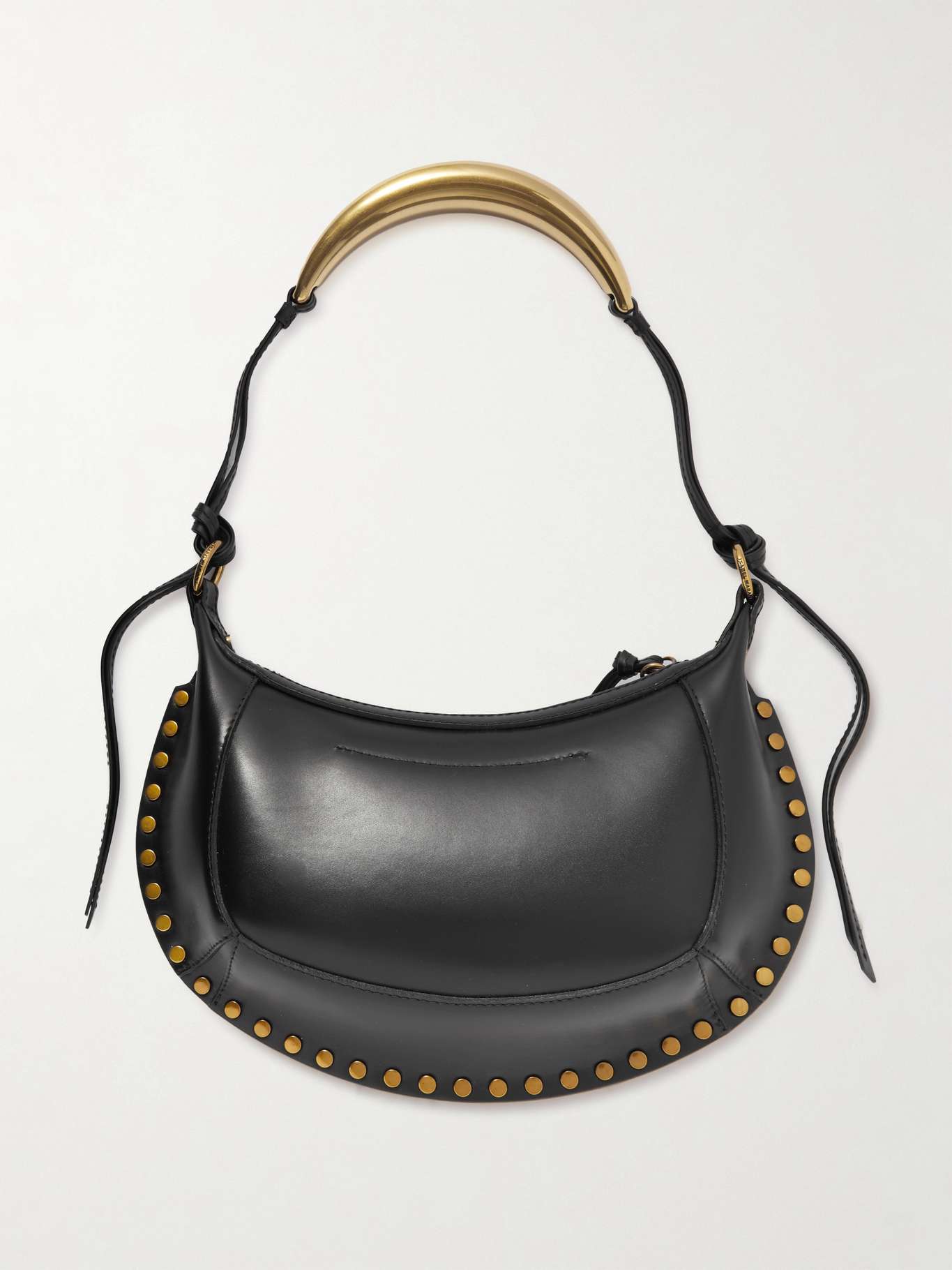 ISABEL MARANT Oskan Moon studded leather shoulder bag | NET-A-PORTER