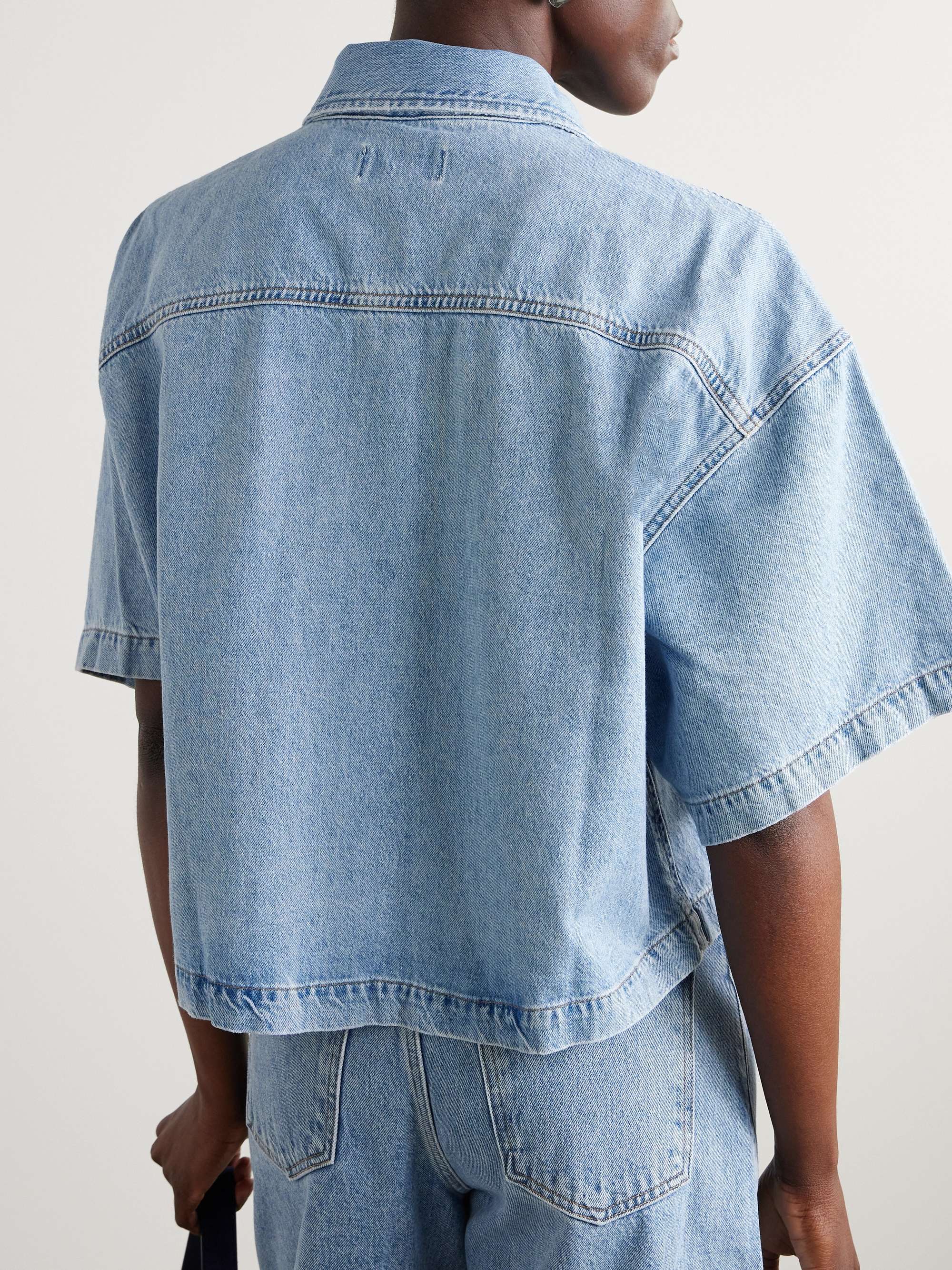 AGOLDE Rona cropped denim shirt | NET-A-PORTER
