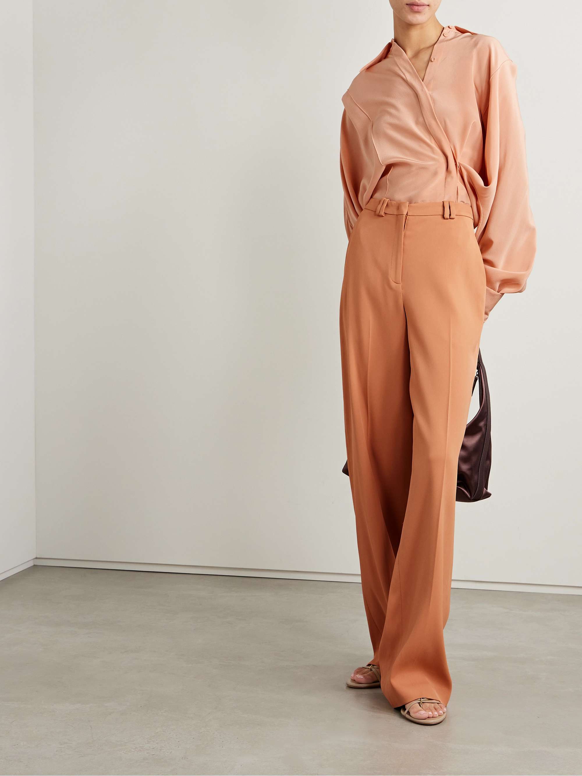 ANOTHER TOMORROW + NET SUSTAIN crepe wide-leg pants | NET-A-PORTER