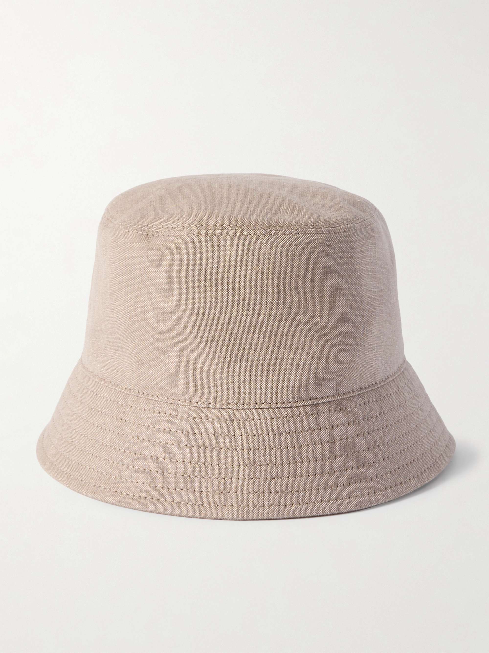 BRUNELLO CUCINELLI Embellished linen and wool-blend bucket hat | NET-A ...