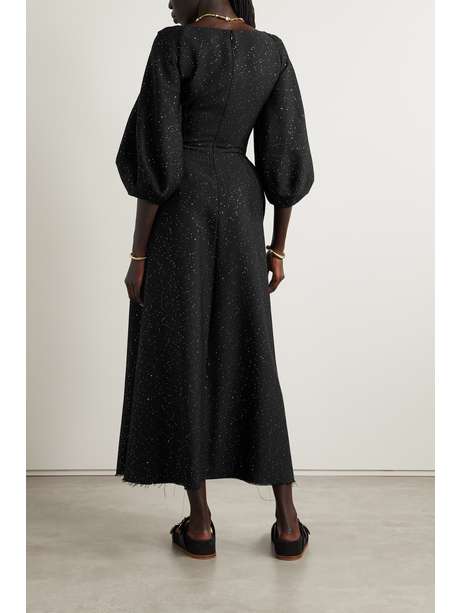 GABRIELA HEARST Madyn buckled cutout sequin-embellished wool-blend maxi ...