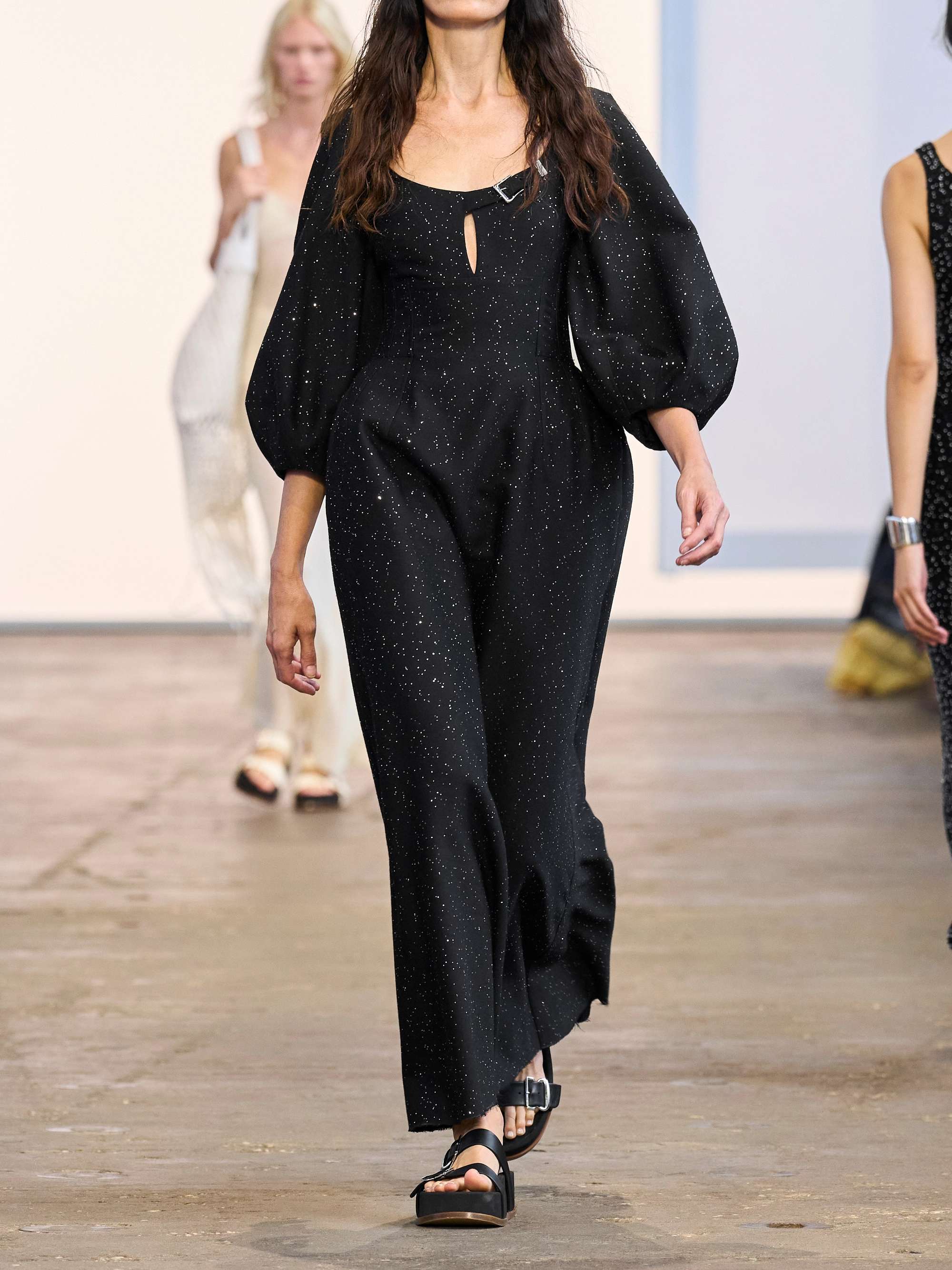 GABRIELA HEARST Madyn buckled cutout sequin-embellished wool-blend maxi ...