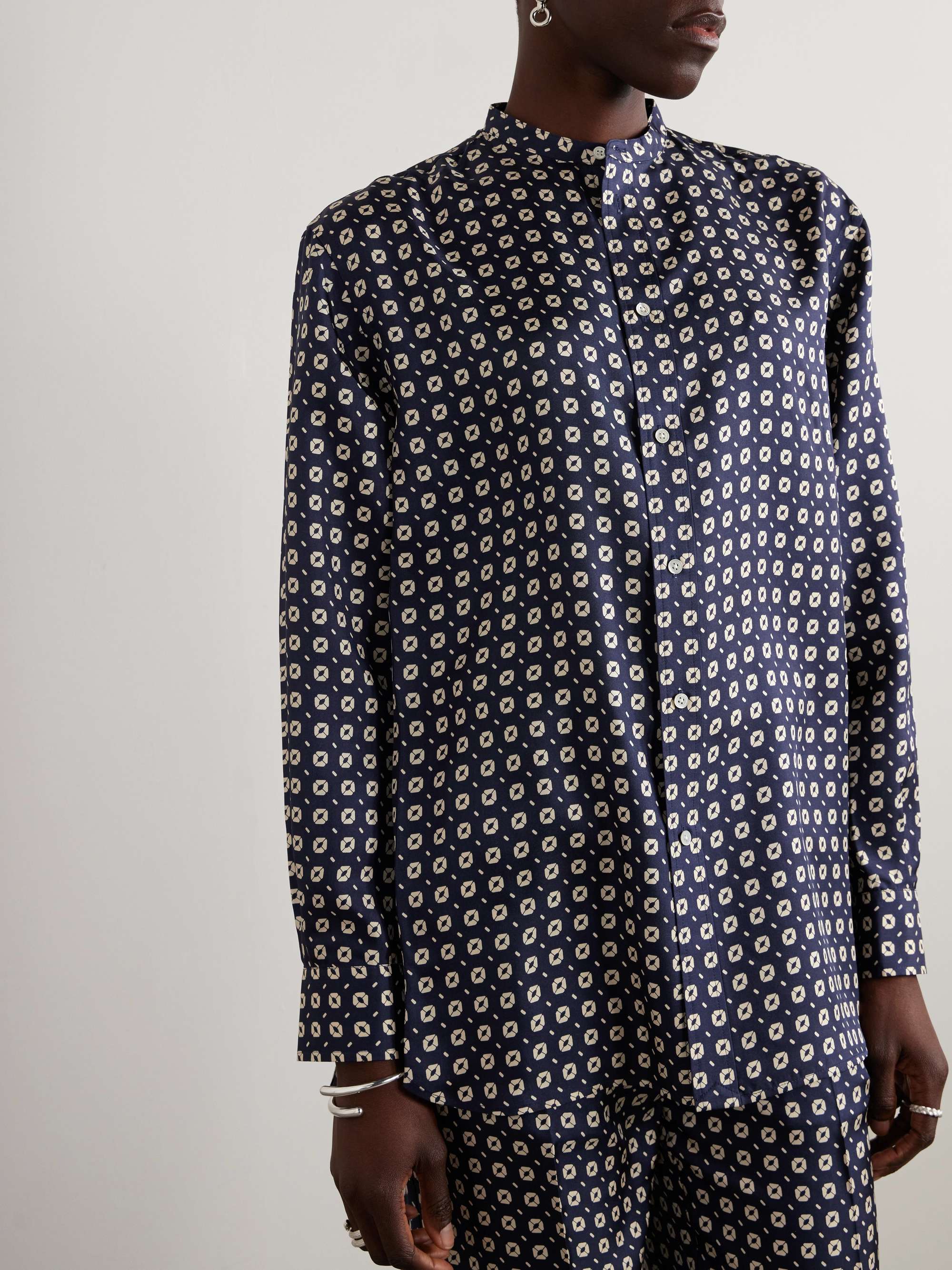 Printed silk satin-twill shirt POLO RALPH LAUREN pour femme | NET-A-PORTER
