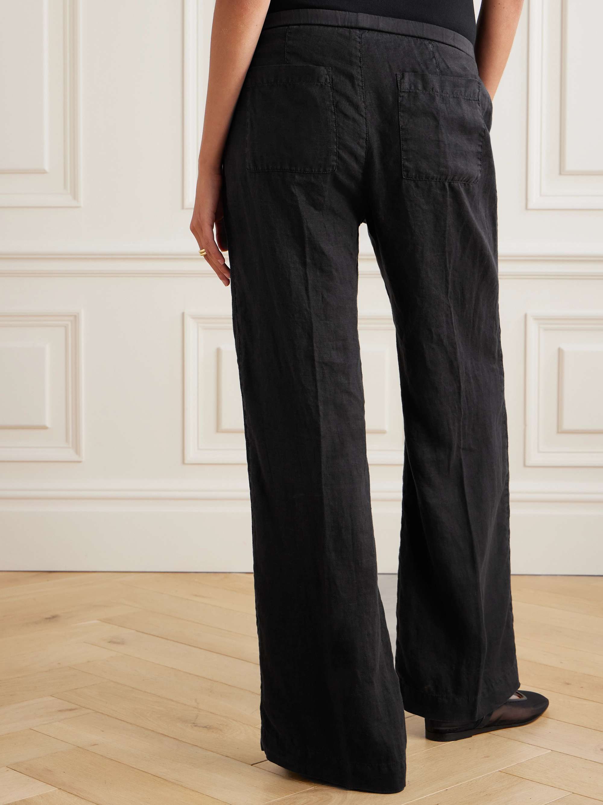 JAMES PERSE Pleated linen wide-leg pants | NET-A-PORTER