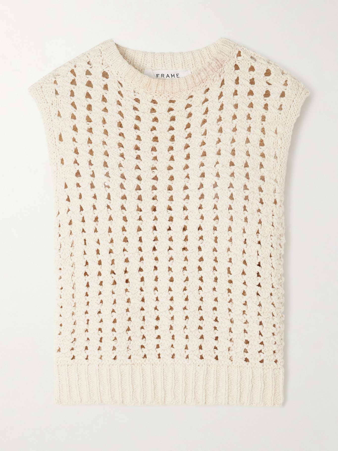 FRAME Crocheted cotton vest | NET-A-PORTER