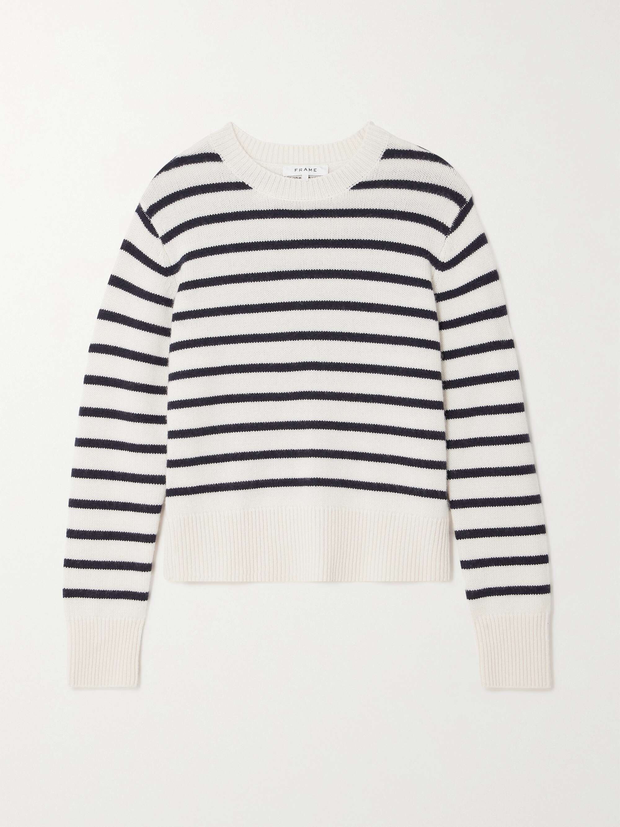 FRAME Striped cashmere sweater | NET-A-PORTER