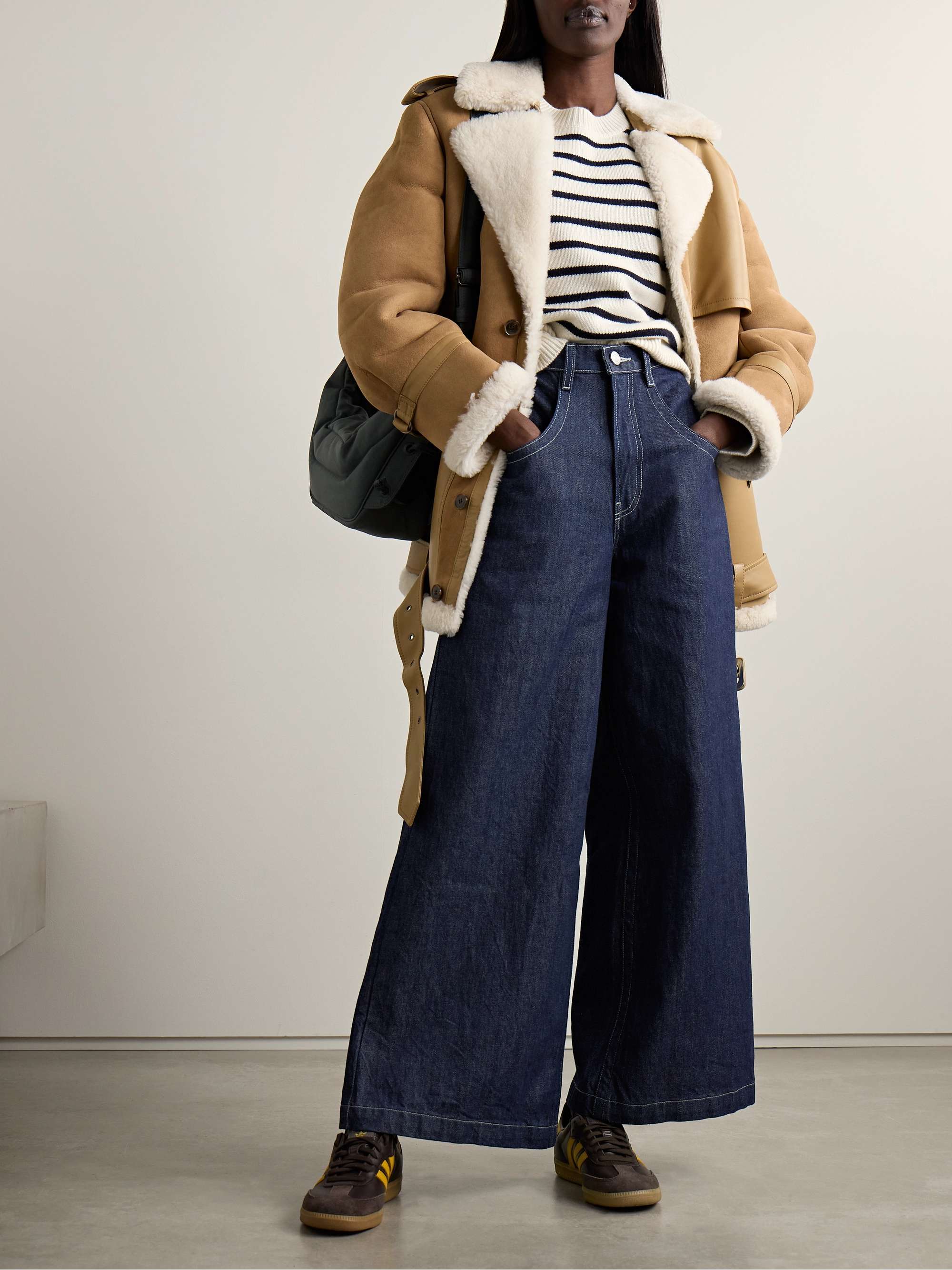 FRAME + NET SUSTAIN Skater high-rise wide-leg jeans | NET-A-PORTER