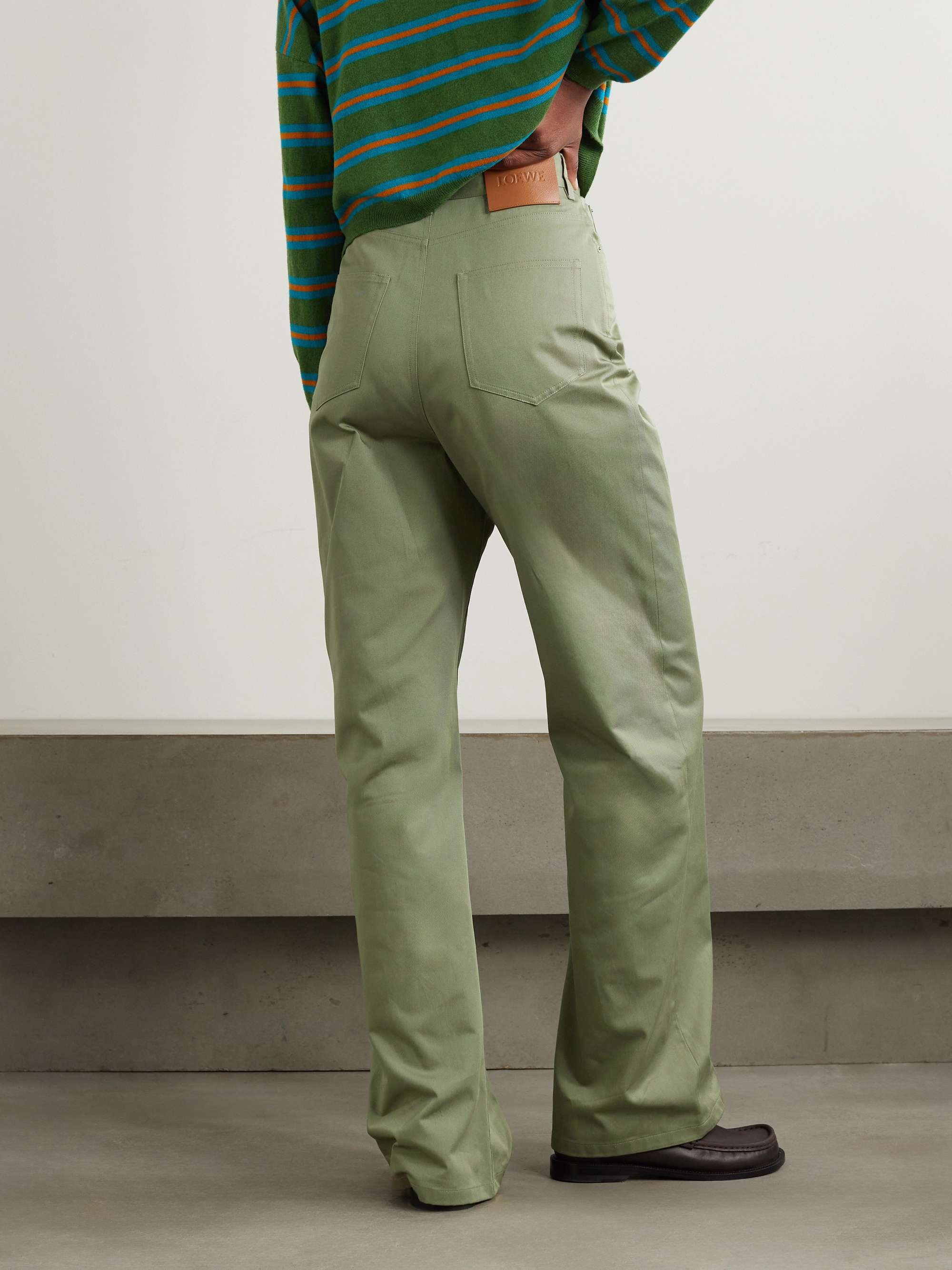 LOEWE Cotton-twill straight-leg pants | NET-A-PORTER