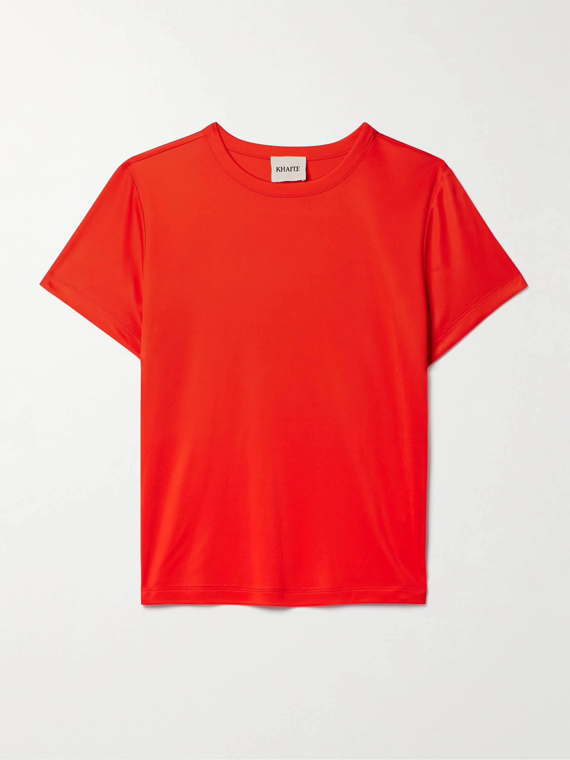 KHAITE Samson satin-jersey T-shirt | NET-A-PORTER