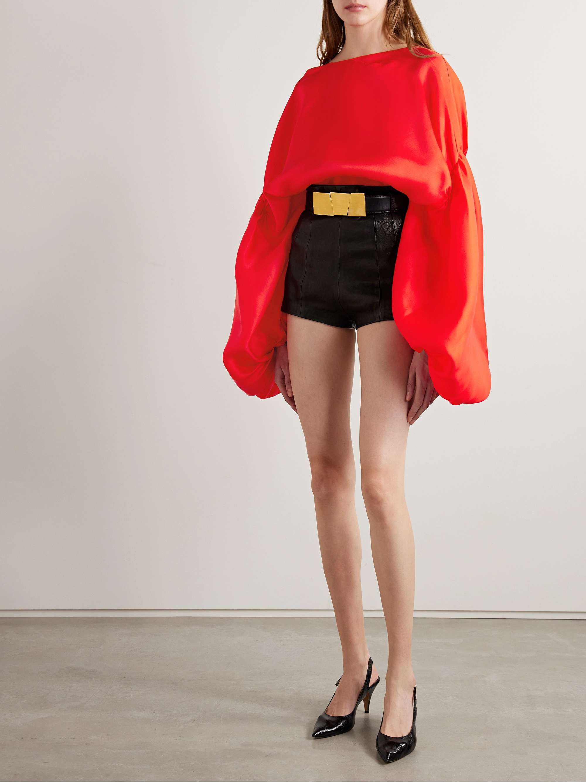 KHAITE Quico oversized silk blouse | NET-A-PORTER