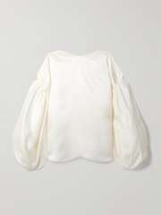 KHAITE Quico oversized silk blouse | NET-A-PORTER