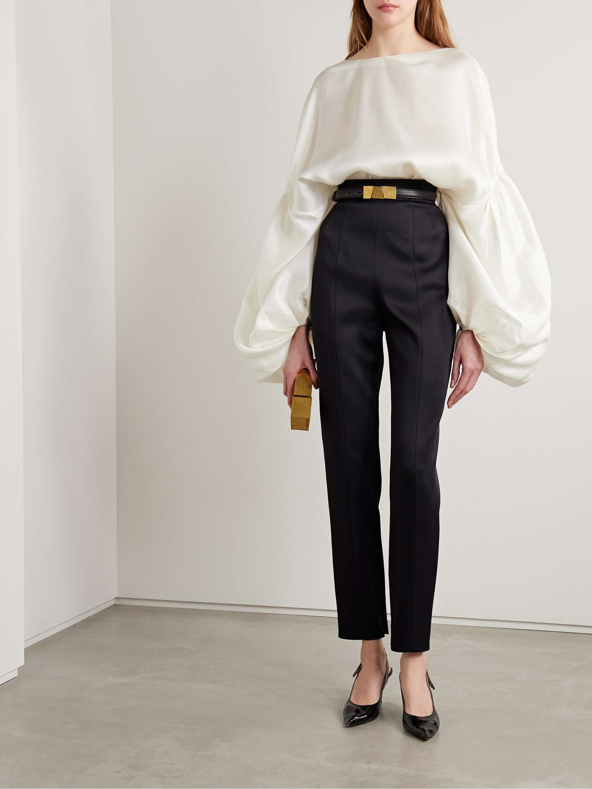 KHAITE Quico oversized silk blouse | NET-A-PORTER