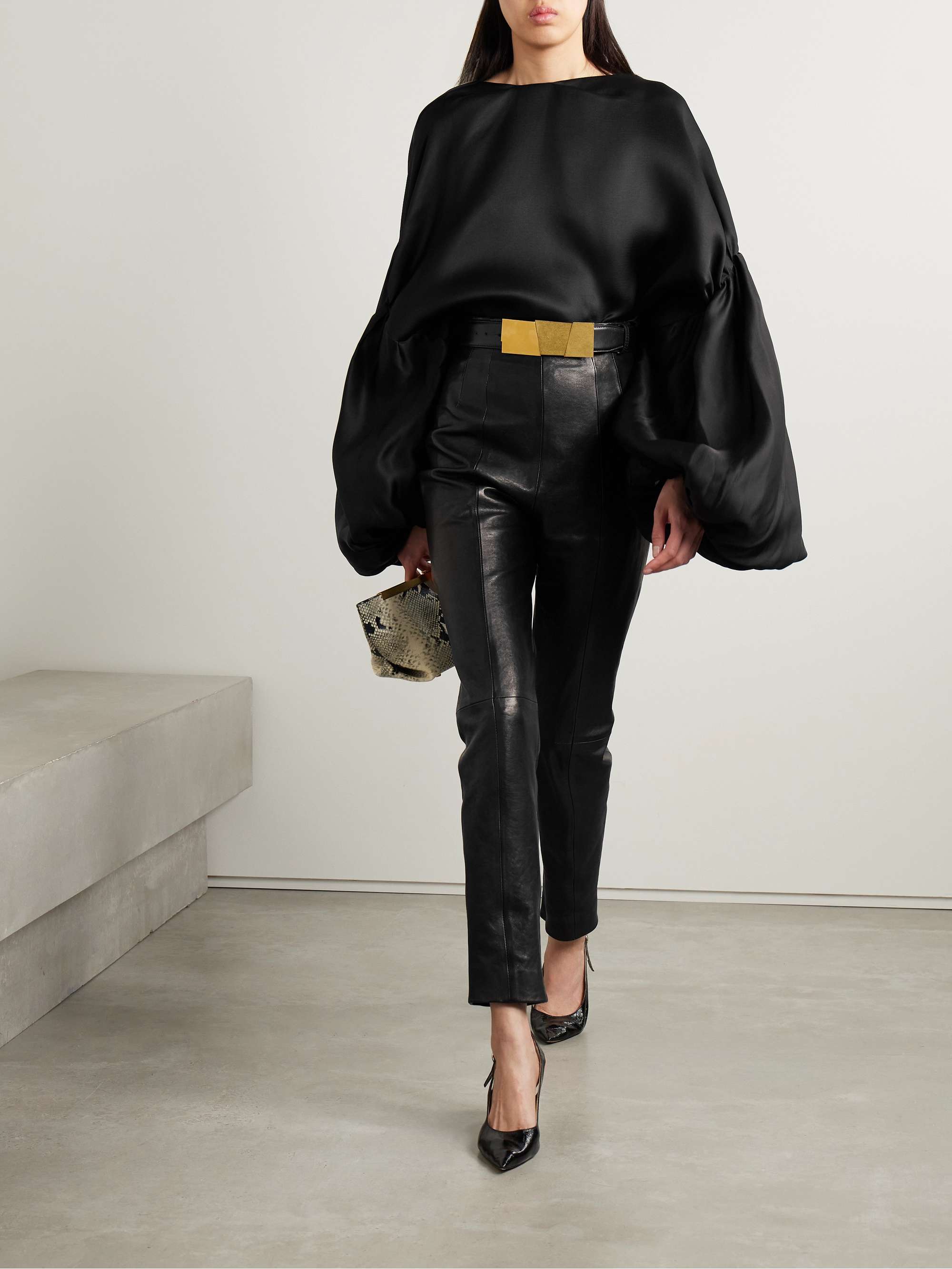 KHAITE Quico oversized silk blouse | NET-A-PORTER
