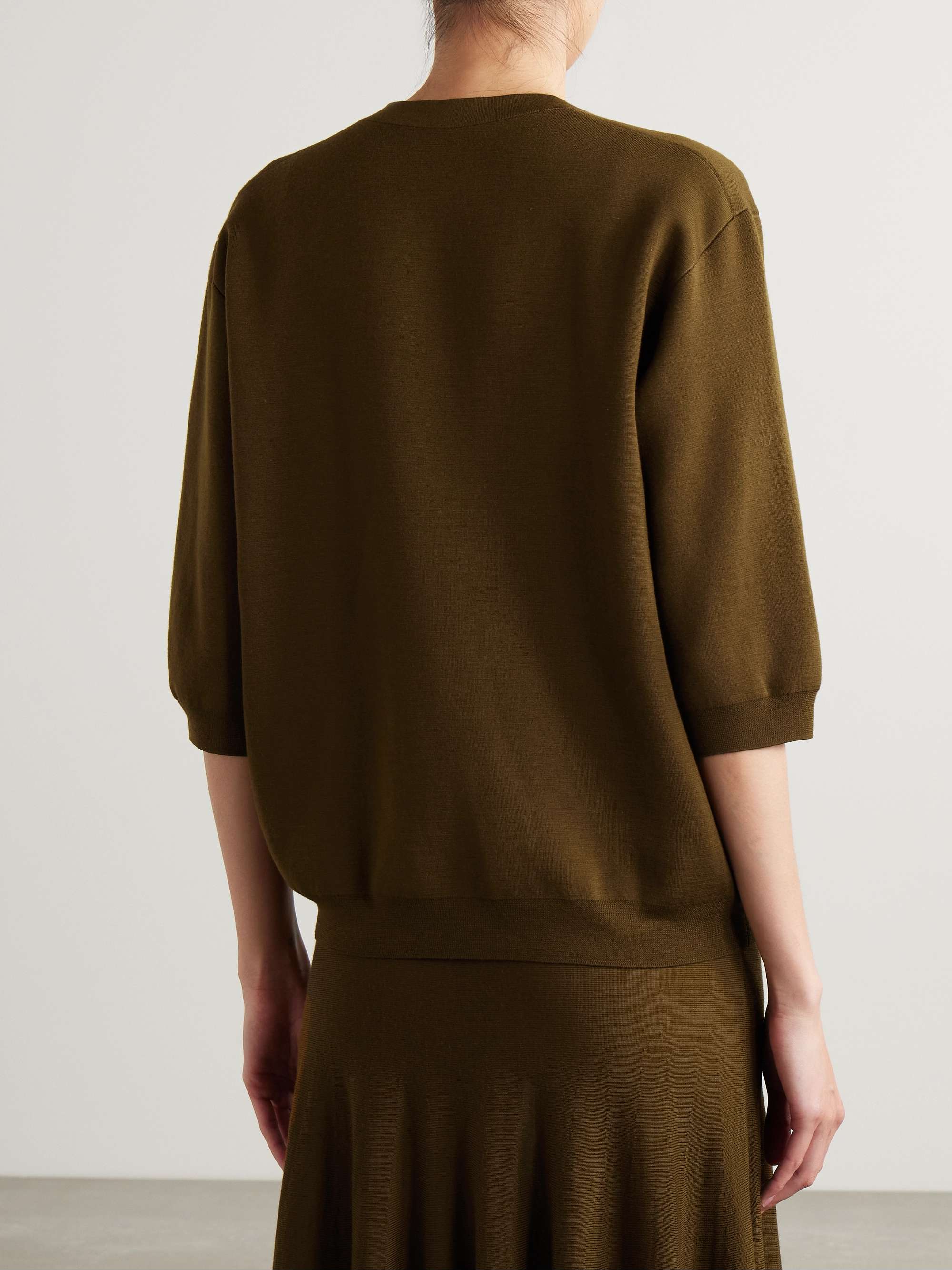 KHAITE Tedi wool-blend cardigan | NET-A-PORTER