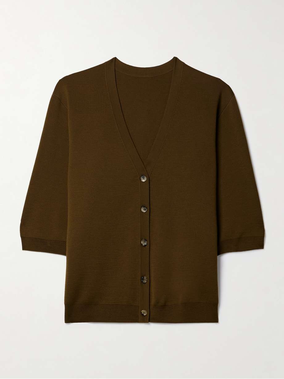 KHAITE Tedi wool-blend cardigan | NET-A-PORTER