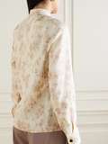 LORO PIANA Klara floral-print linen and cotton-blend twill blouse | NET ...