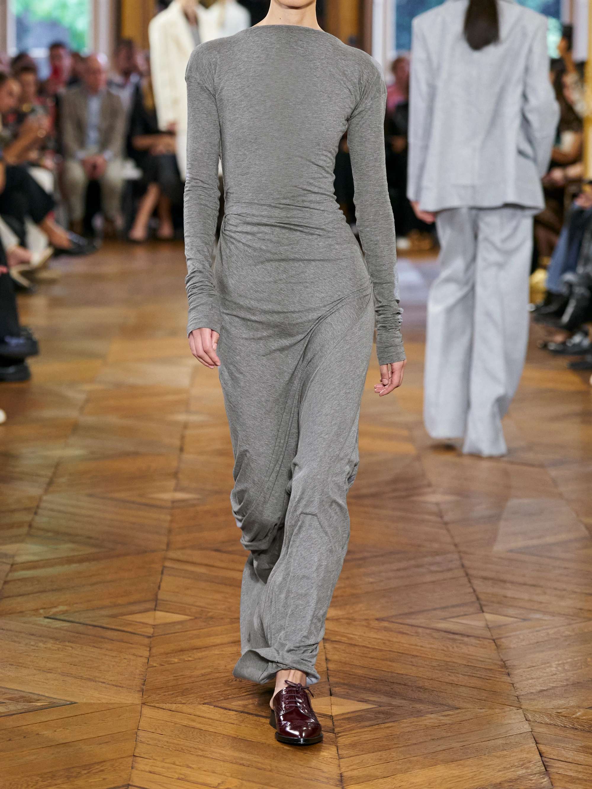 VICTORIA BECKHAM Ruched cotton-jersey maxi dress | NET-A-PORTER