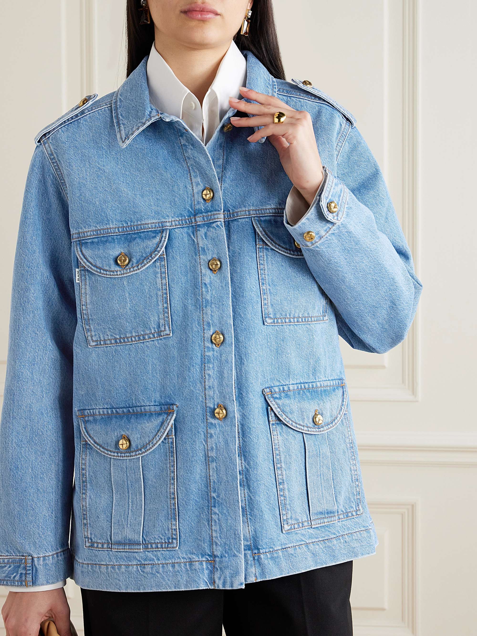 BLAZÉ MILANO Narida Maya oversized denim jacket | NET-A-PORTER
