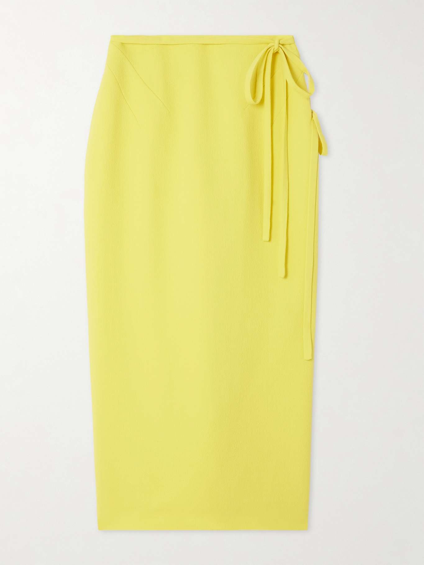 EMILIA WICKSTEAD Rieve tie-detailed crepe midi skirt | NET-A-PORTER
