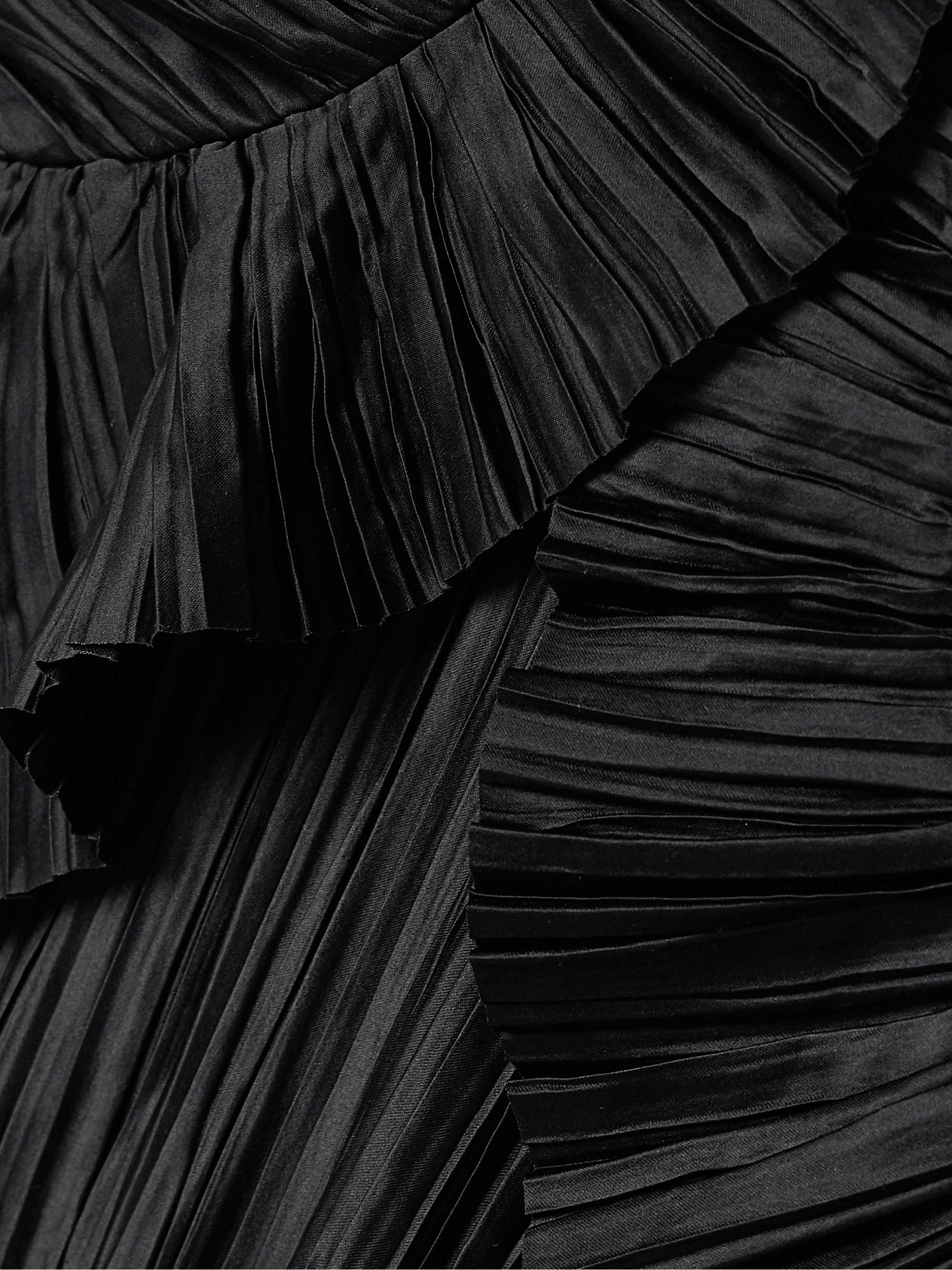 CULT GAIA Charlique strapless plissé-satin mini dress | NET-A-PORTER