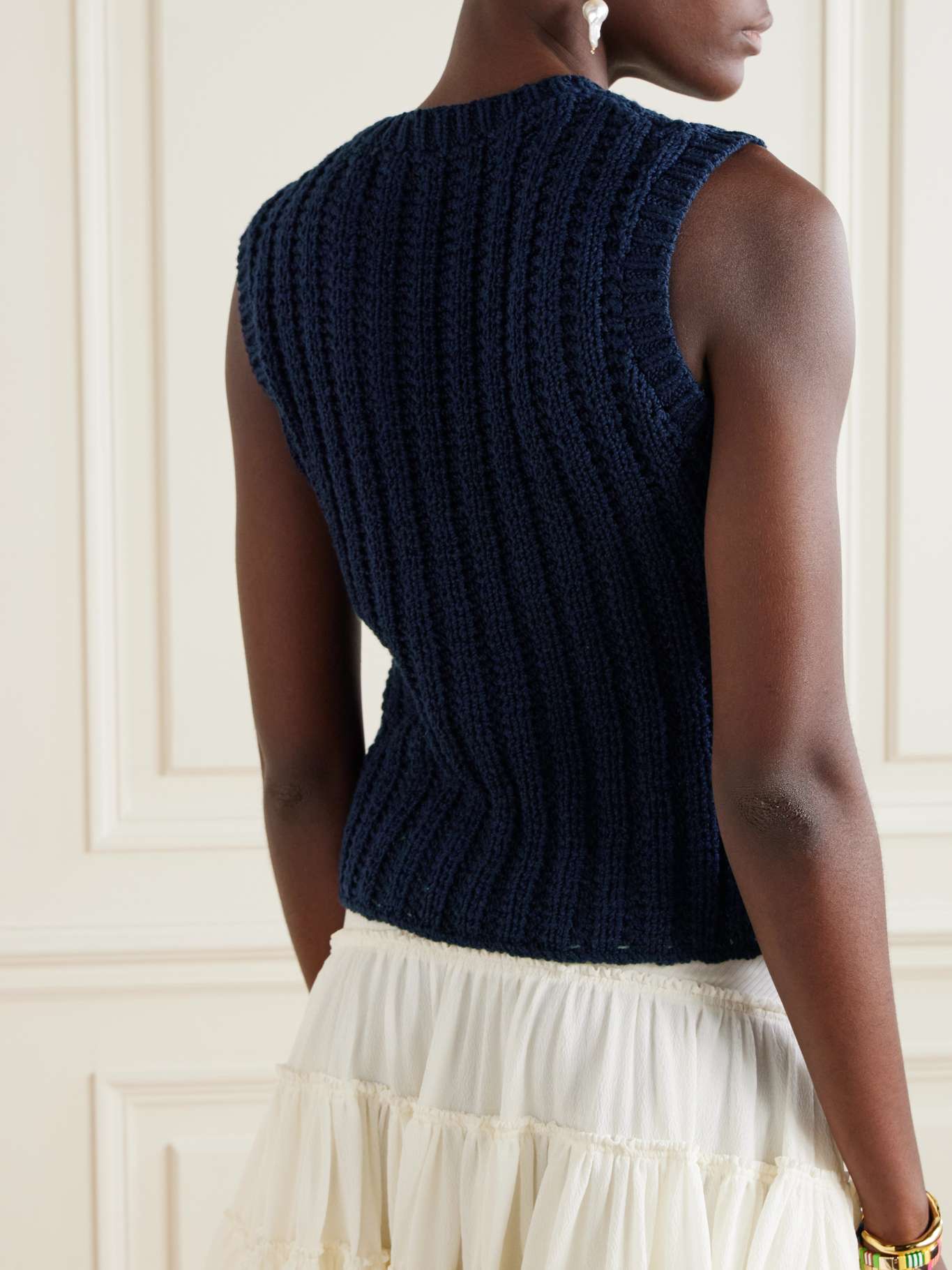 THE ELDER STATESMAN Ribbed cotton vest | NET-A-PORTER