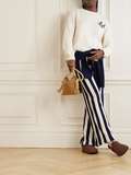 Striped cotton straight-leg pants | NET-A-PORTER
