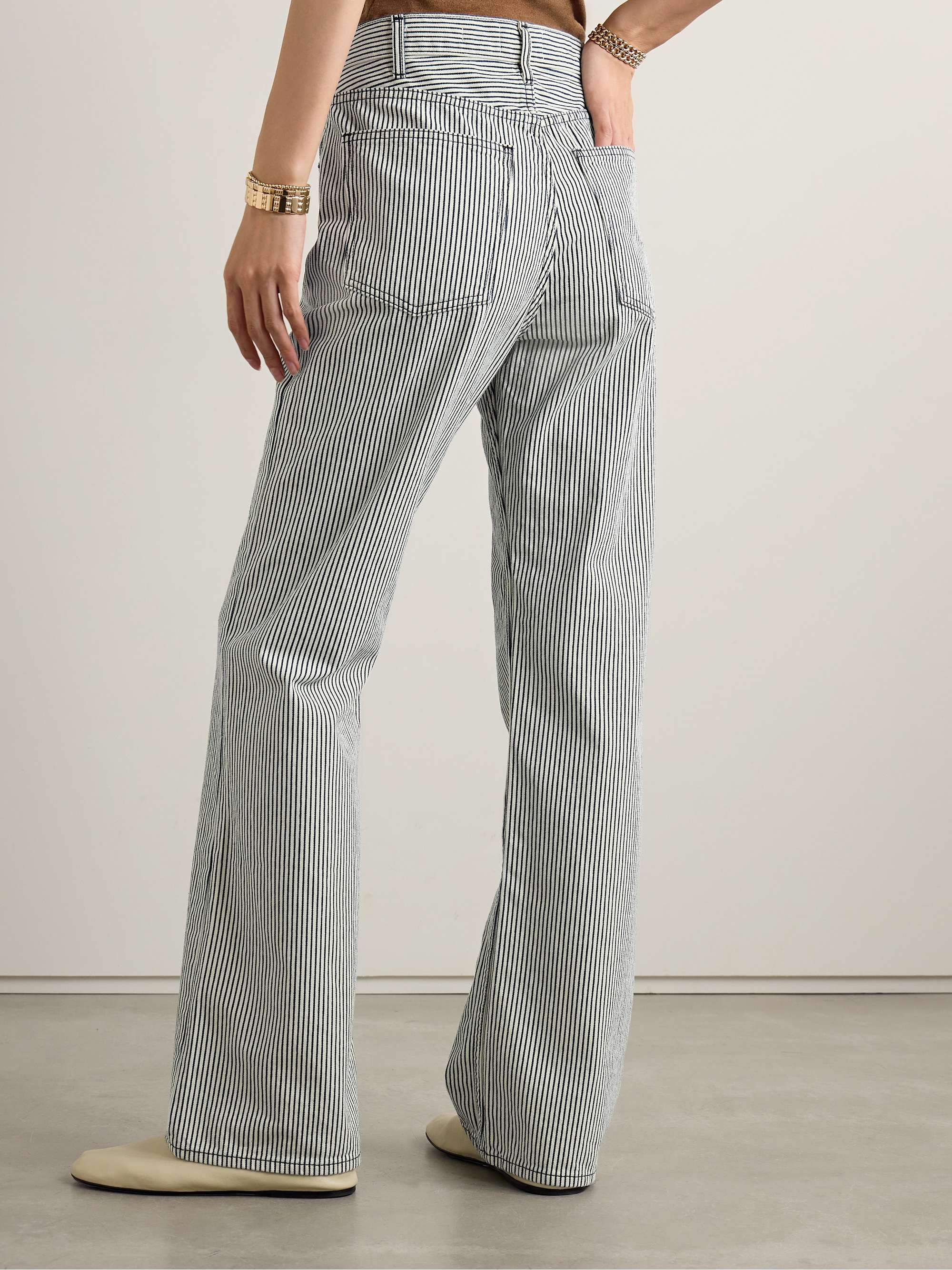 NILI LOTAN Mitchell striped low-rise jeans | NET-A-PORTER