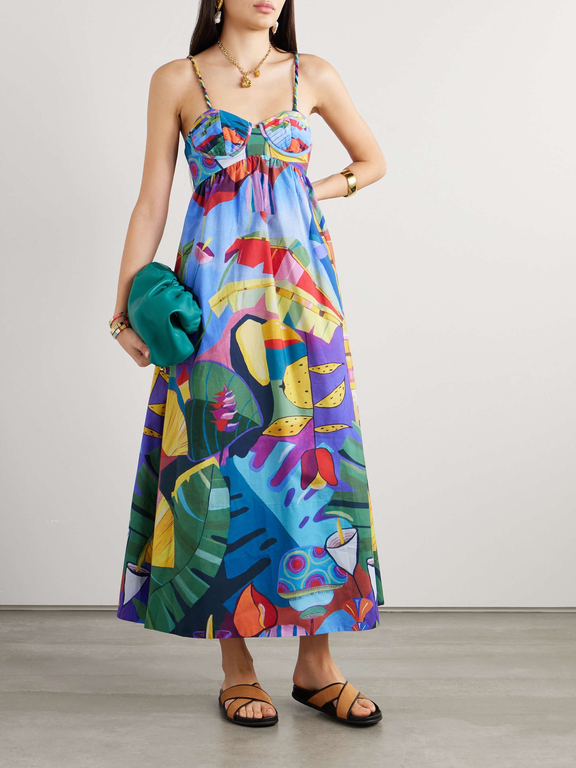 FARM RIO Tropical Scenario printed cotton-poplin maxi dress | NET-A-PORTER