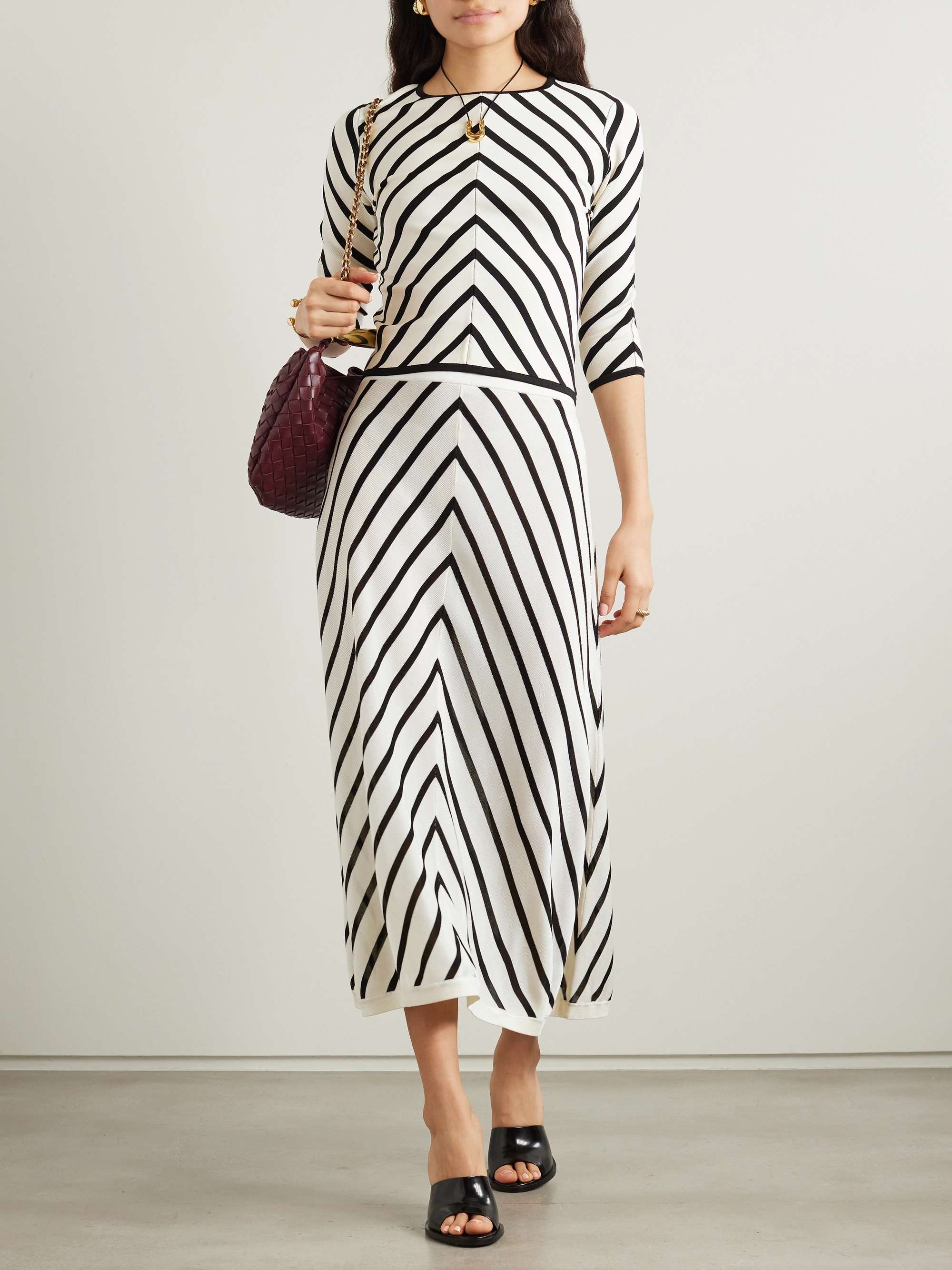 ZIMMERMANN Natura striped stretch-knit top | NET-A-PORTER