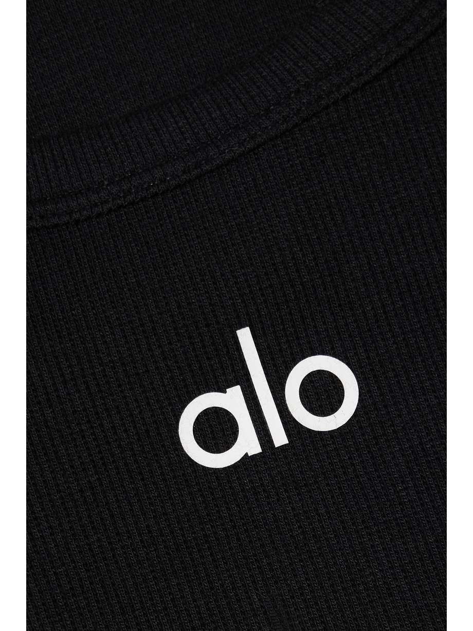 ALO YOGA Aspire cropped ribbed stretch-cotton jersey tank | NET-A-PORTER