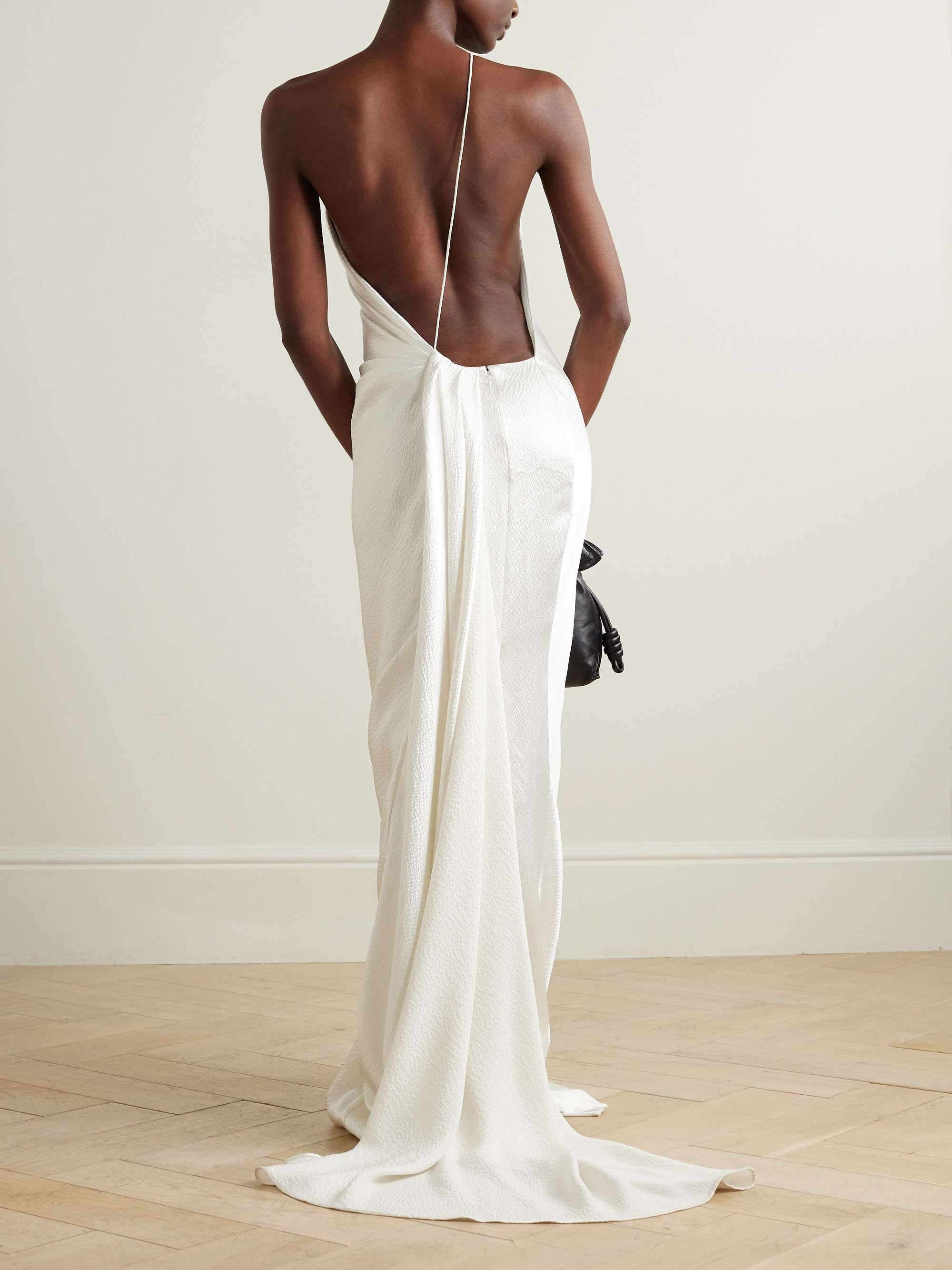 TOVE Caroline one-shoulder hammered-silk maxi dress | NET-A-PORTER