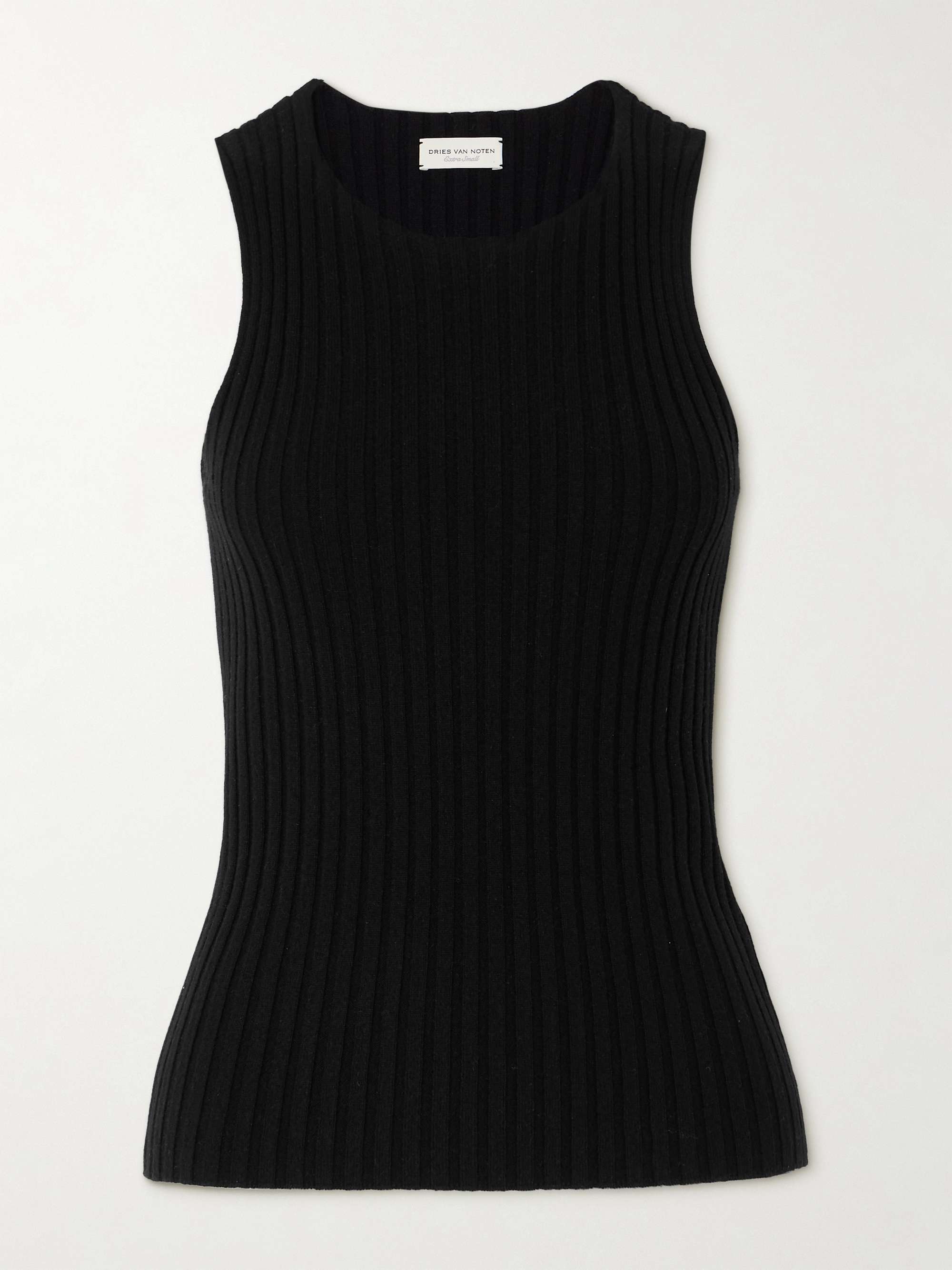 DRIES VAN NOTEN Ribbed cashmere tank | NET-A-PORTER